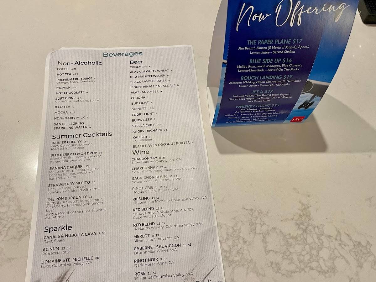 Menu at RBG Bar and Grill, Seattle