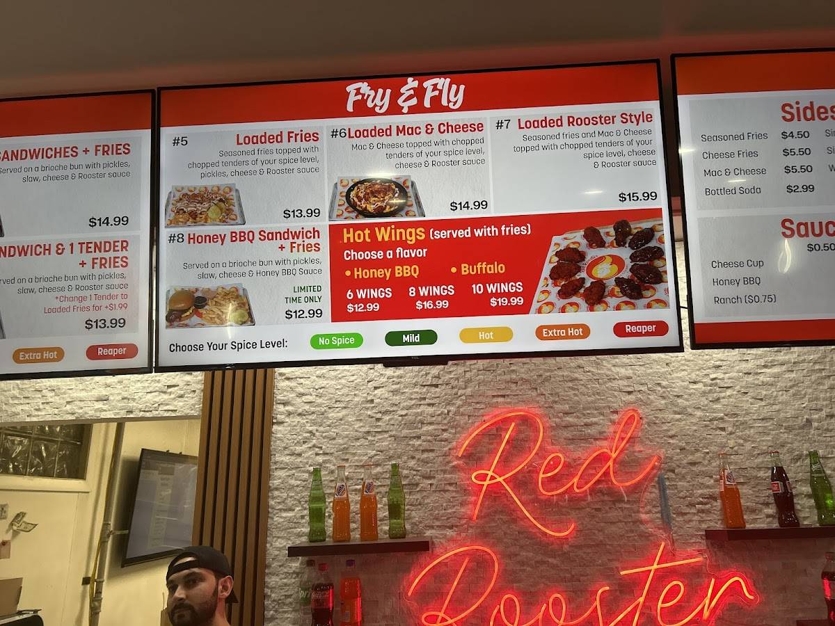 Menu at Red Rooster Hot Chicken restaurant, Warminster
