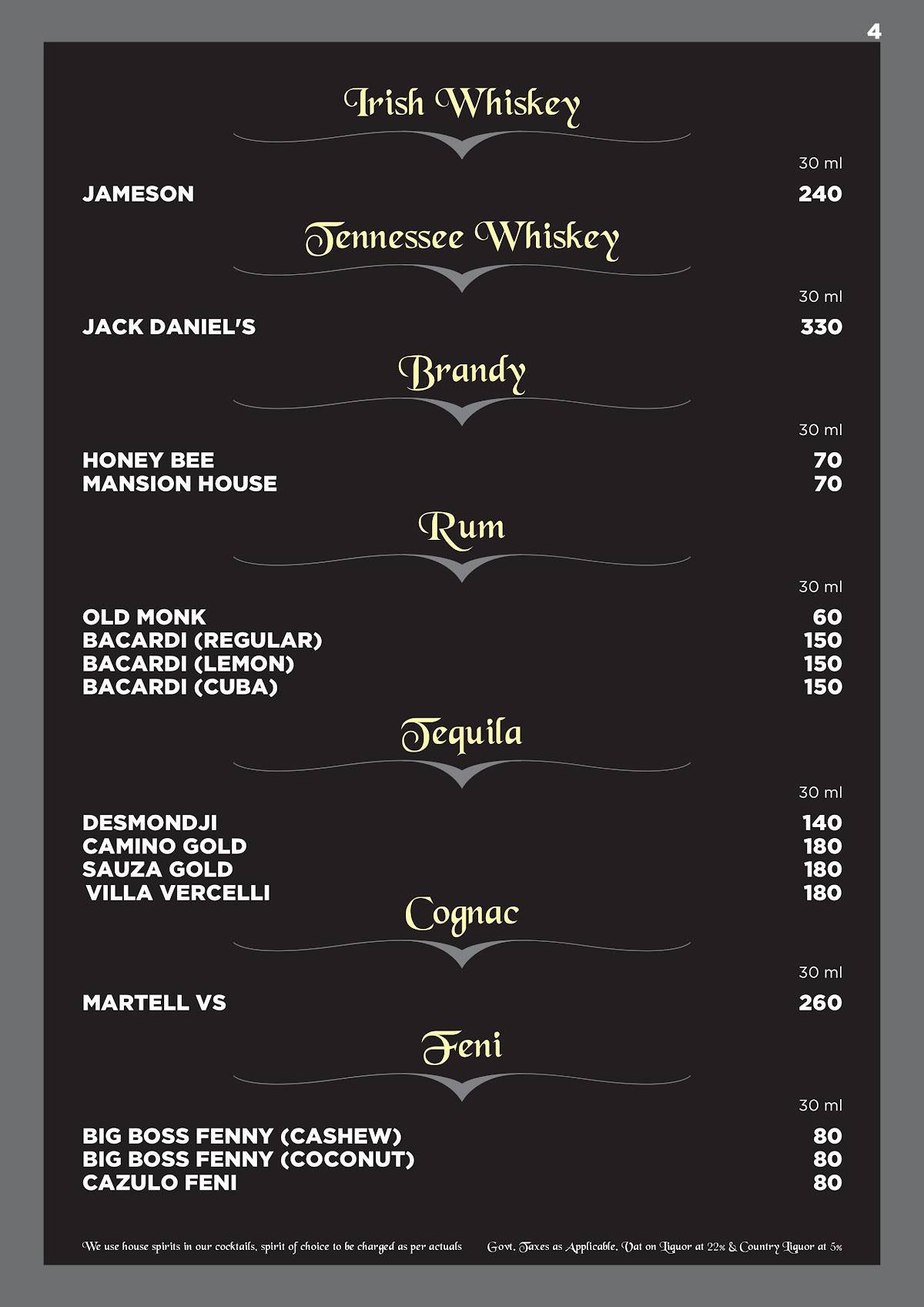 Menu at Ritz Classic Margao, Margao