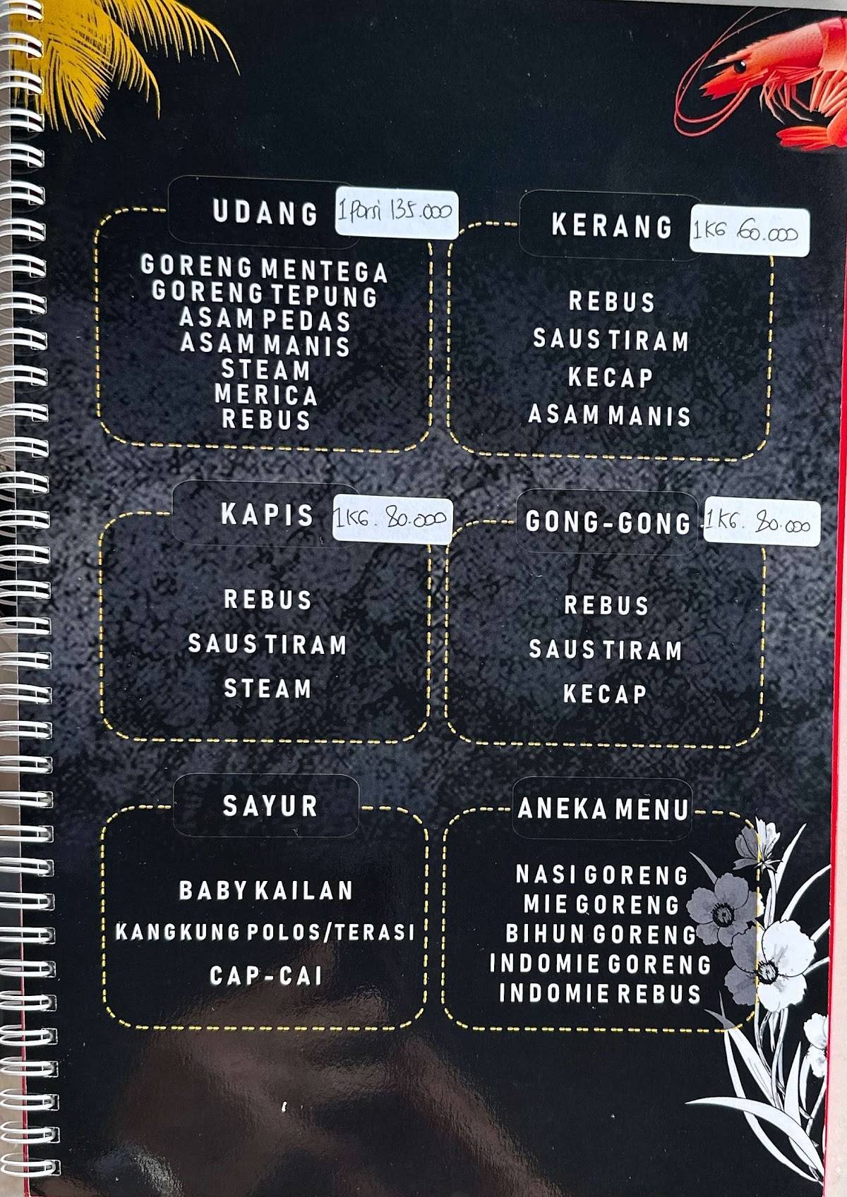 Menu at Rm Selera Masa kini restaurant, Batam