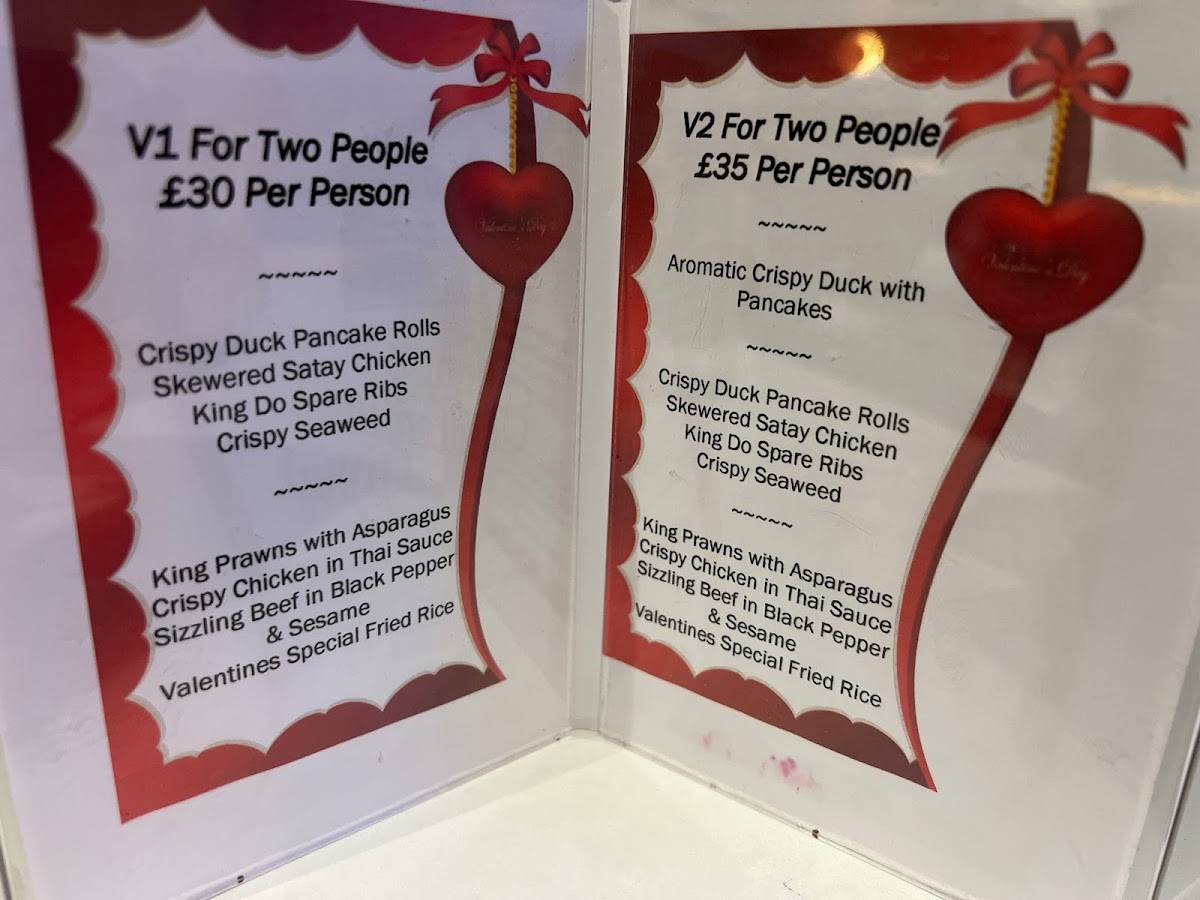 Menu at Ruby Cantonese Restaurant, Stourbridge