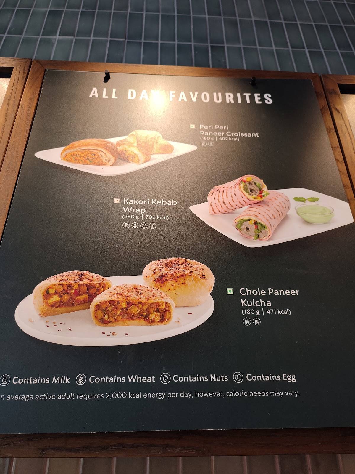 Menu at Starbucks, Ahmedabad, Starbucks coffee