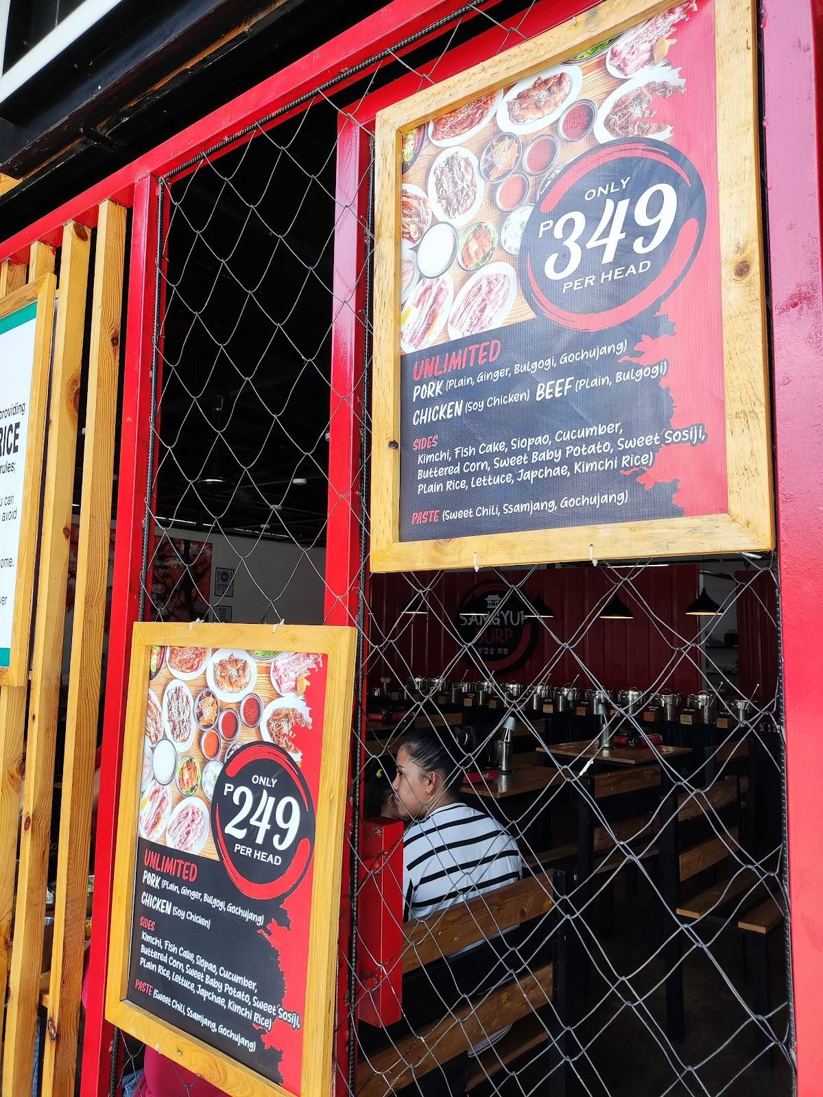 Carta del restaurante Samgyup Burp Malolos, Malolos