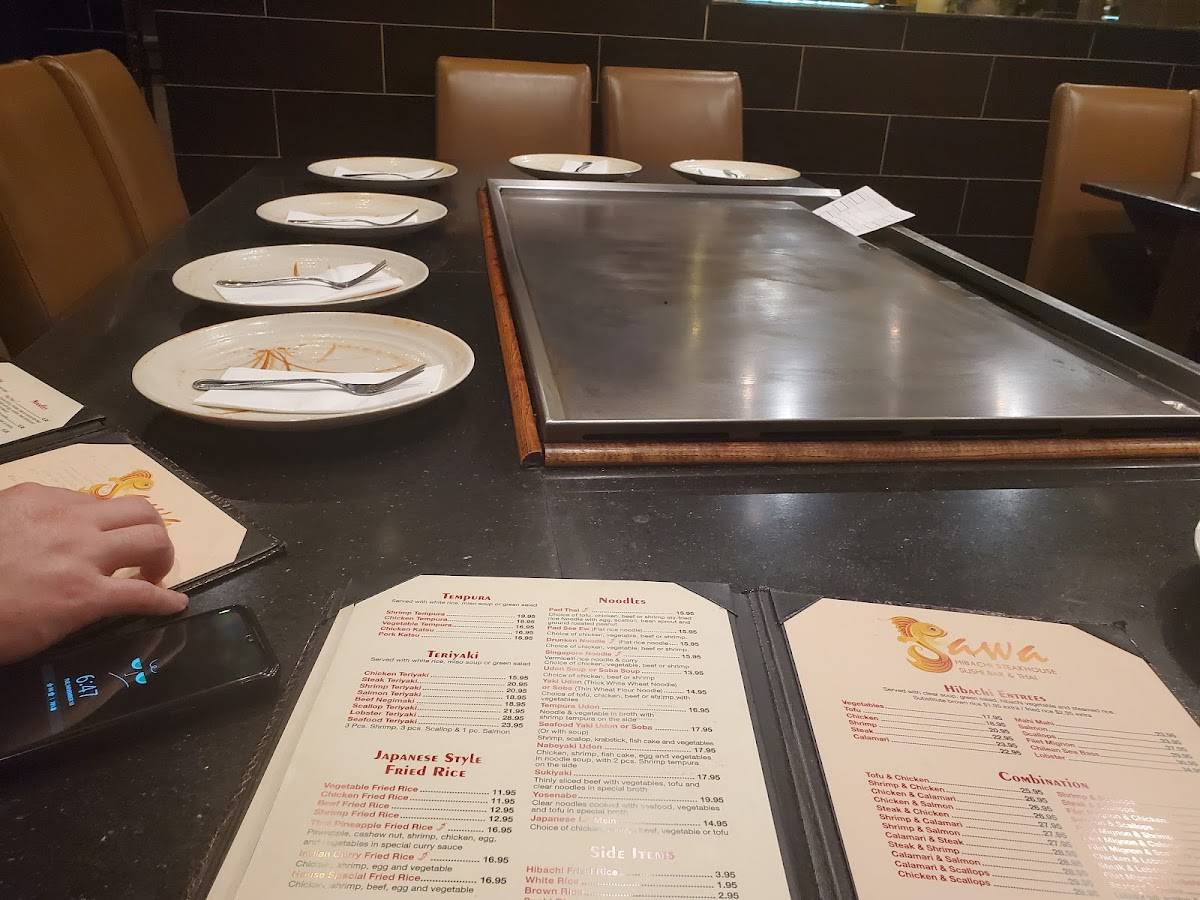 Menu at Sawa Hibachi Steakhouse & Sushi Bar, Boynton Beach