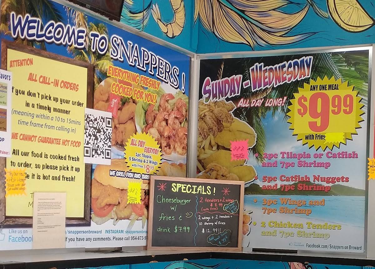 Menu at Snappers Fish And Chicken Broward Blvd restaurant, Fort ...