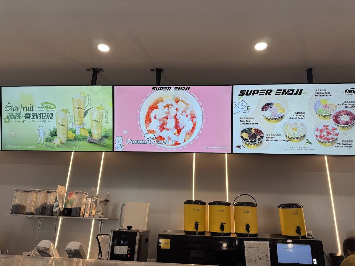 Menu at Super Emoji - Chinatown, Haymarket