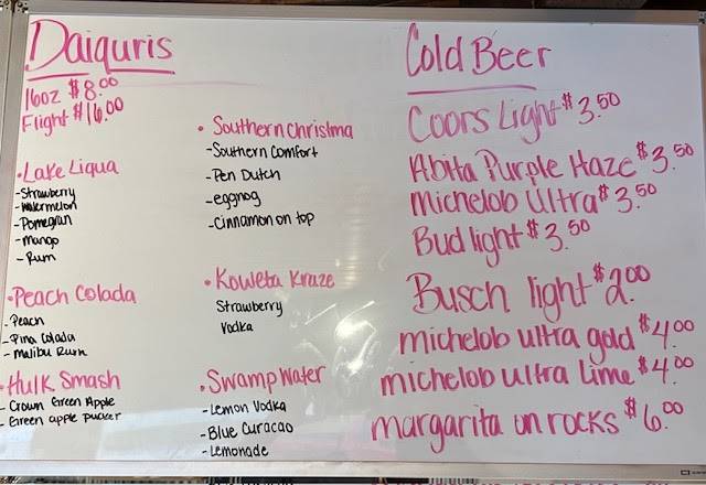 Menu at T-Johnny's Seafood and Cajun Market restaurant, Coweta