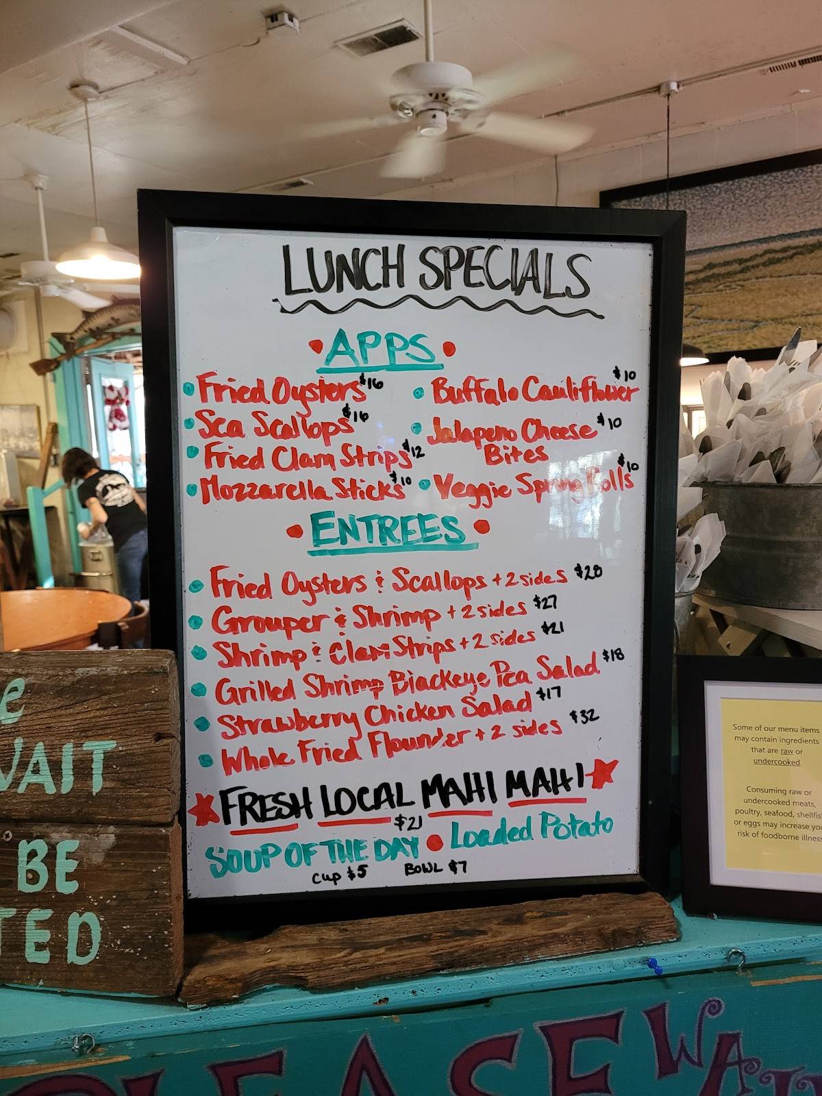 Menu at T W Graham & Co restaurant, McClellanville