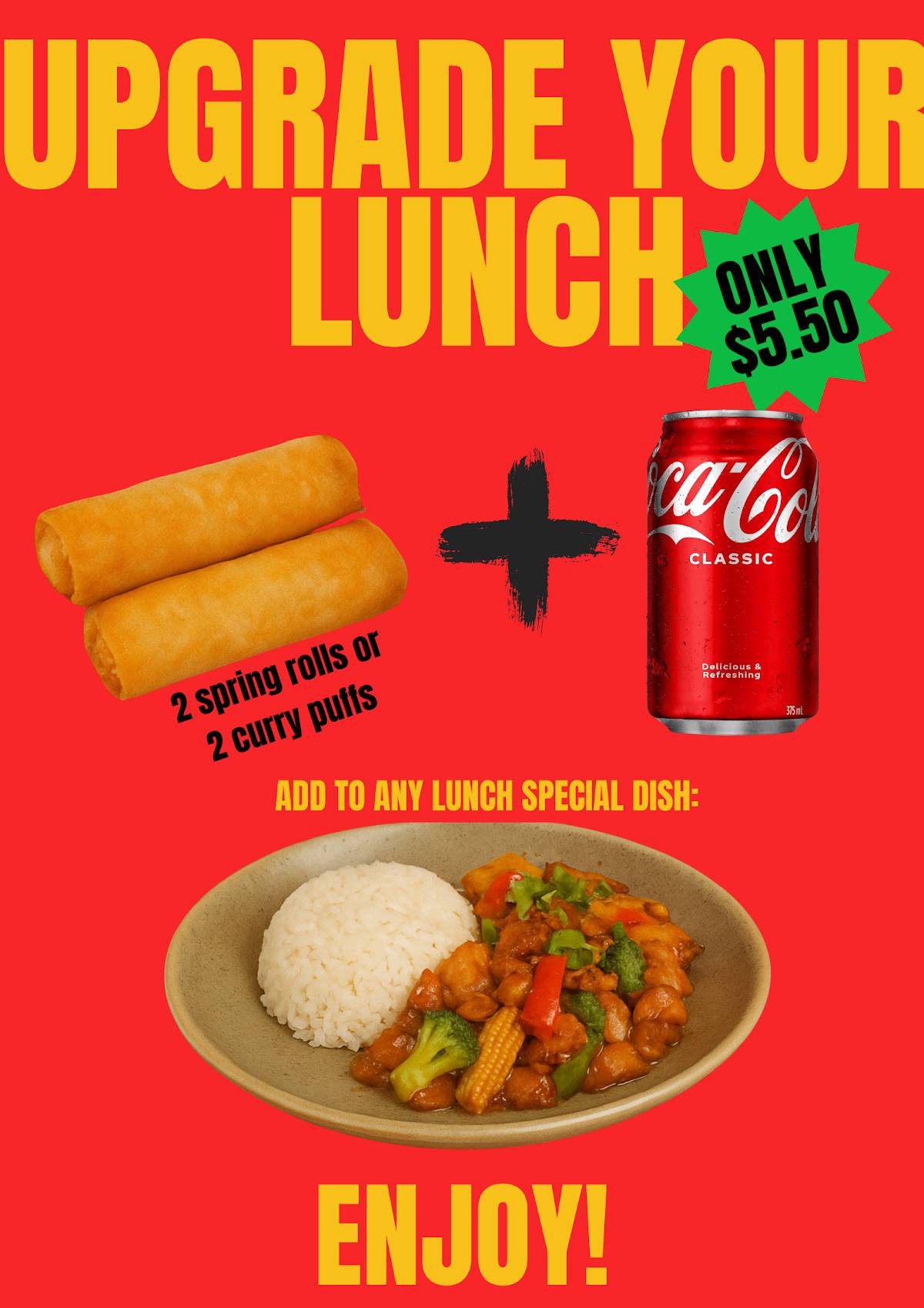 Menu at Thaiger Dine In & Takeaway restaurant, Oxenford
