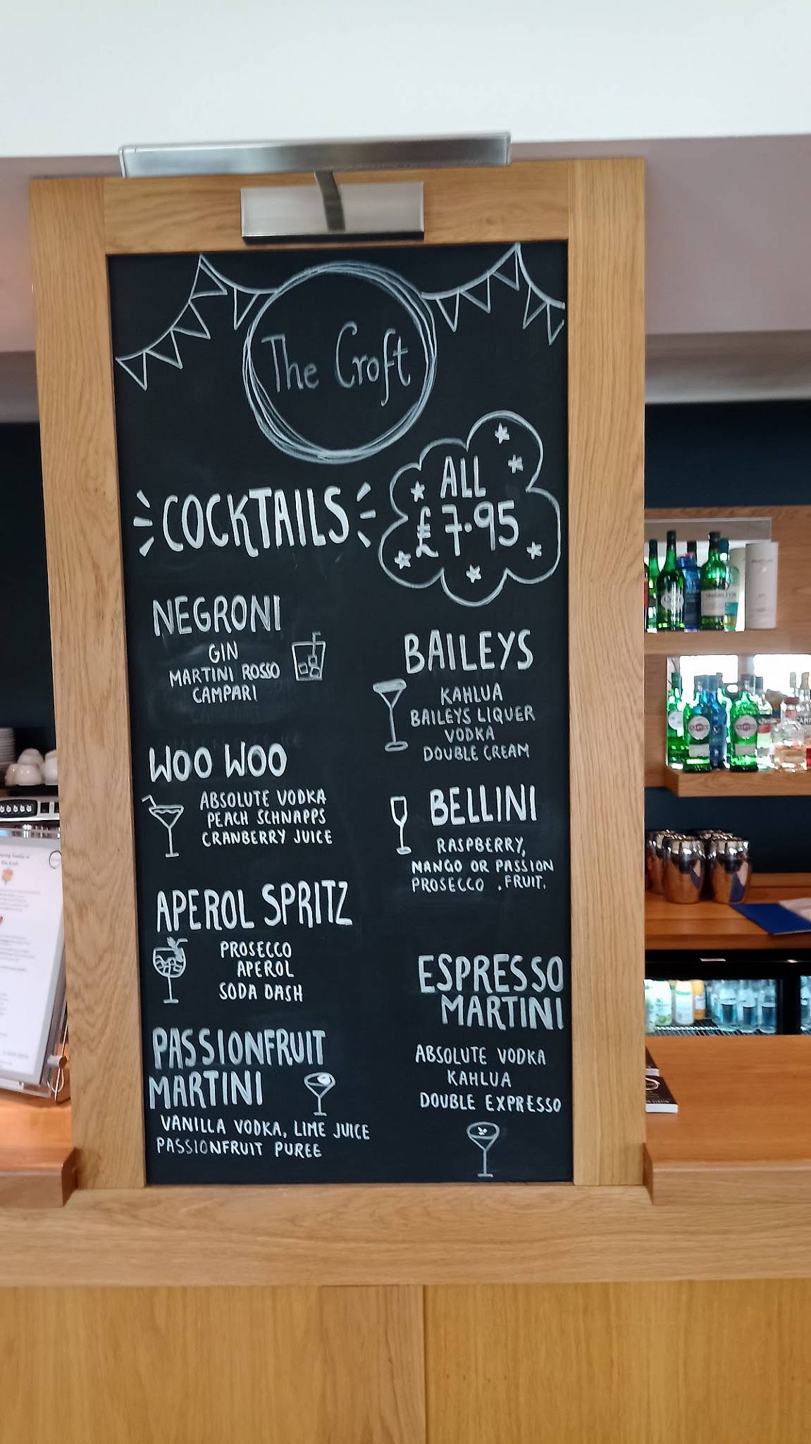 Menu at The Croft at Beaconsfield restaurant, Shrewsbury