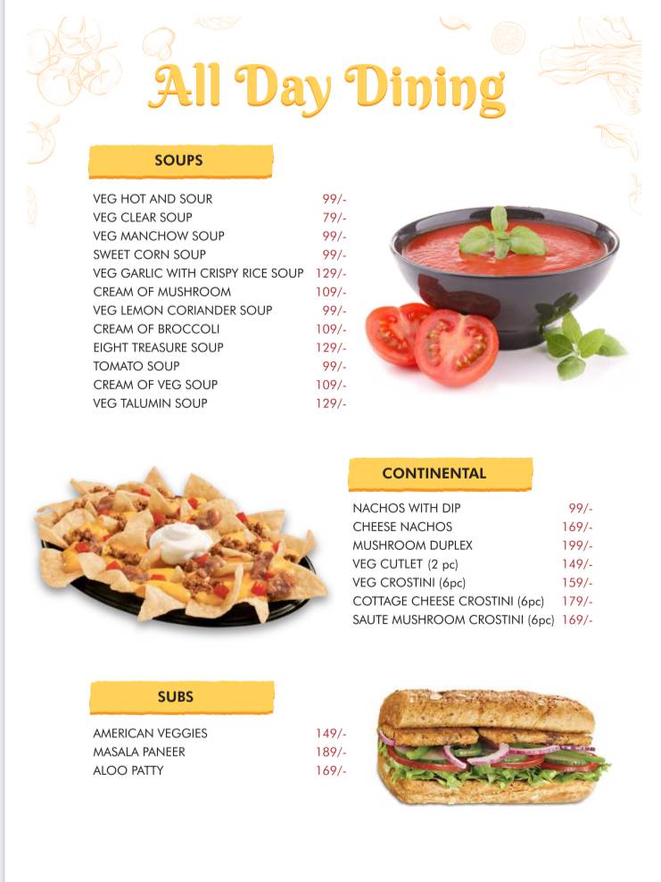 Menu at The Local House, Naraingarh