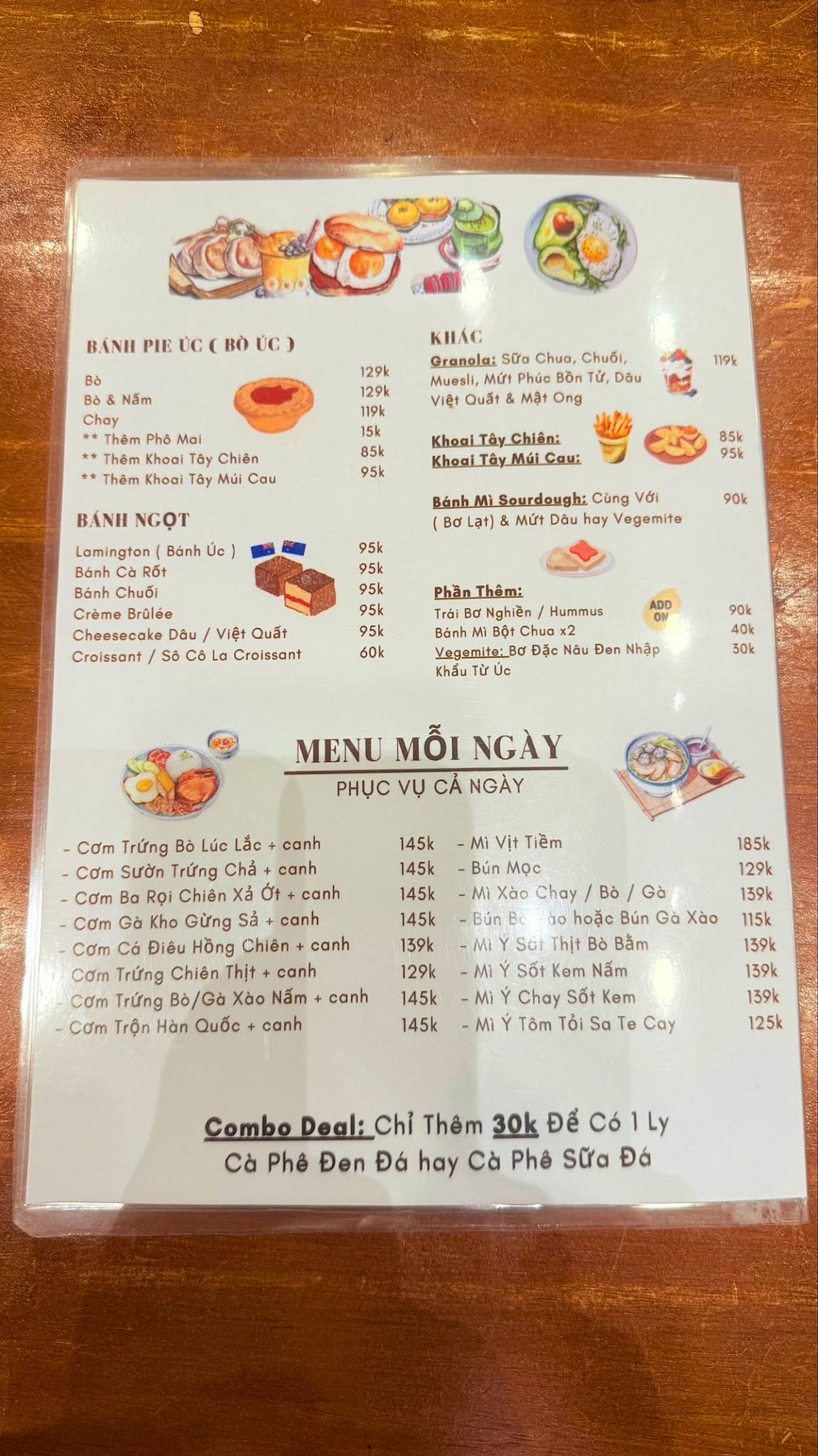 Menu at The Melbourne Cafe, Ho Chi Minh City, 137 Nguyễn Đình Chiểu