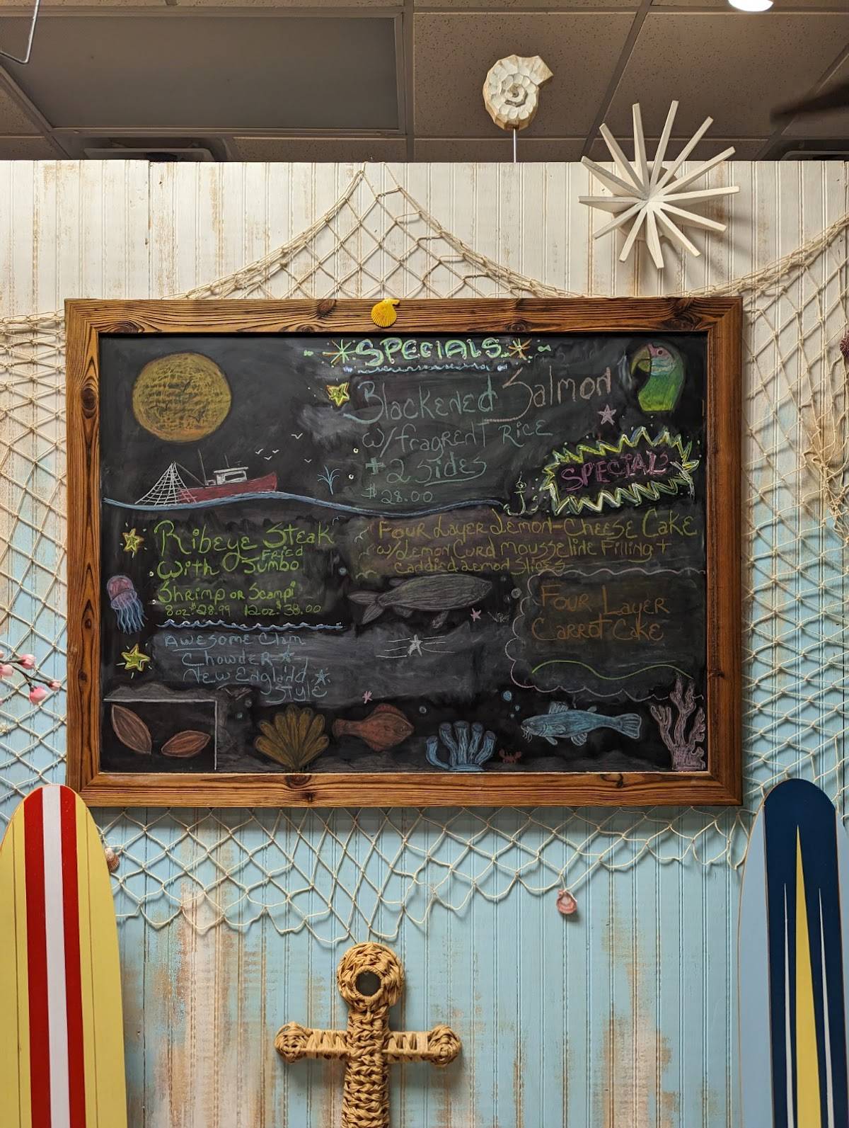 Menu at The Net Seafood Eatery restaurant, Franklin