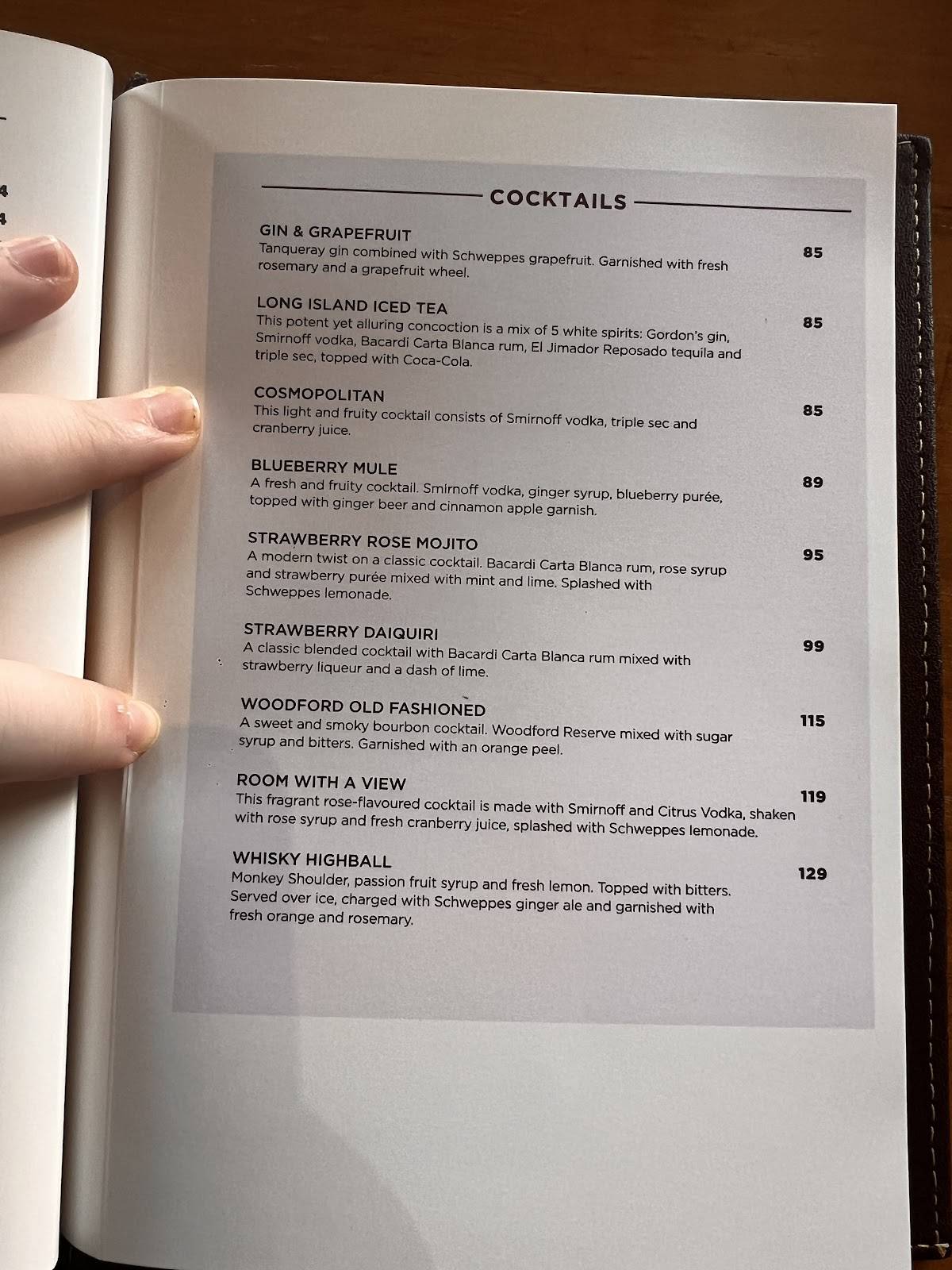 Menu at Turn ŉ Tender Steakhouse, Nelspruit