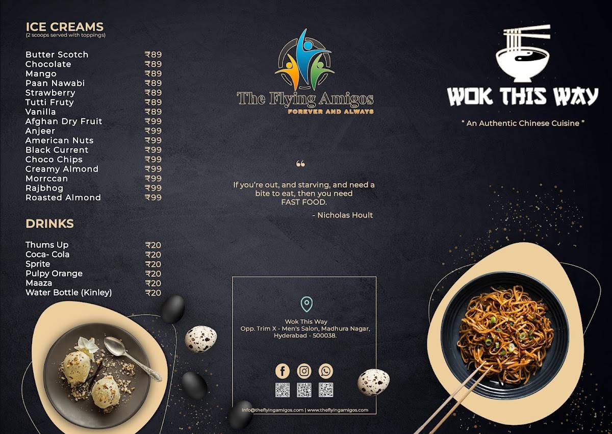 Menu at Wok This Way, Hyderabad, opp. Trim X-Mens Saloon
