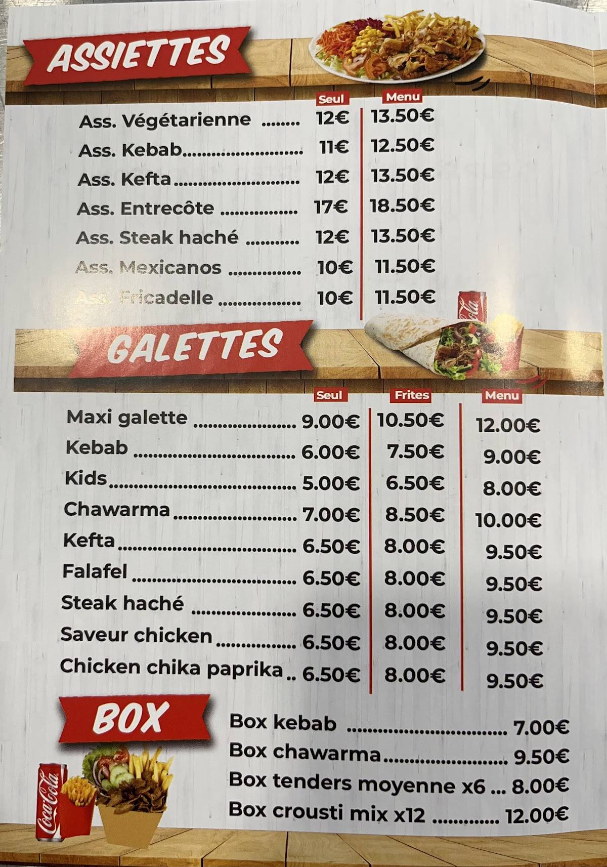 Menu au Atom Grill restaurant, Sainghin-en-Weppes