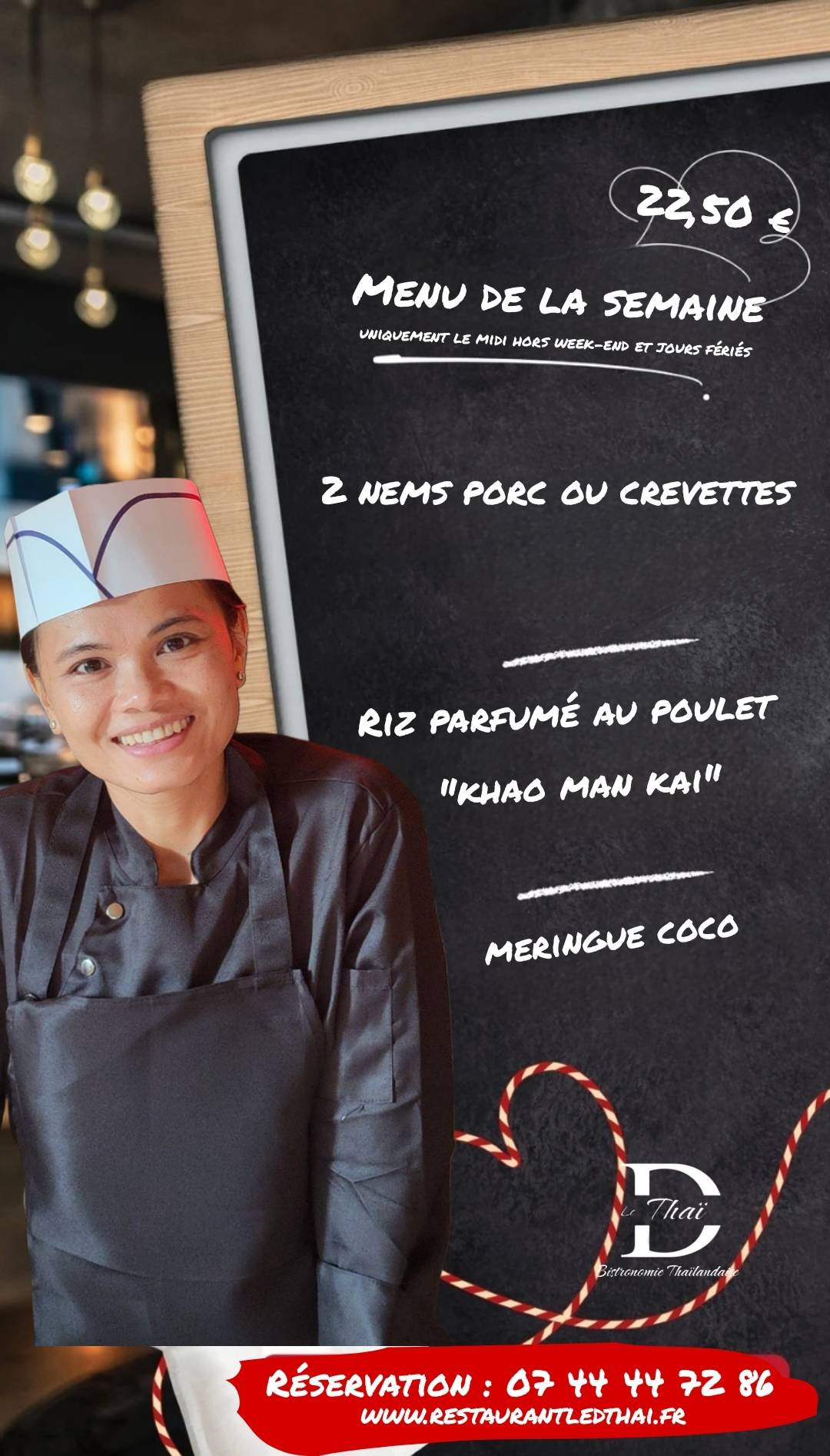 Menu at Restaurant le D.Thaï, Le Caylar
