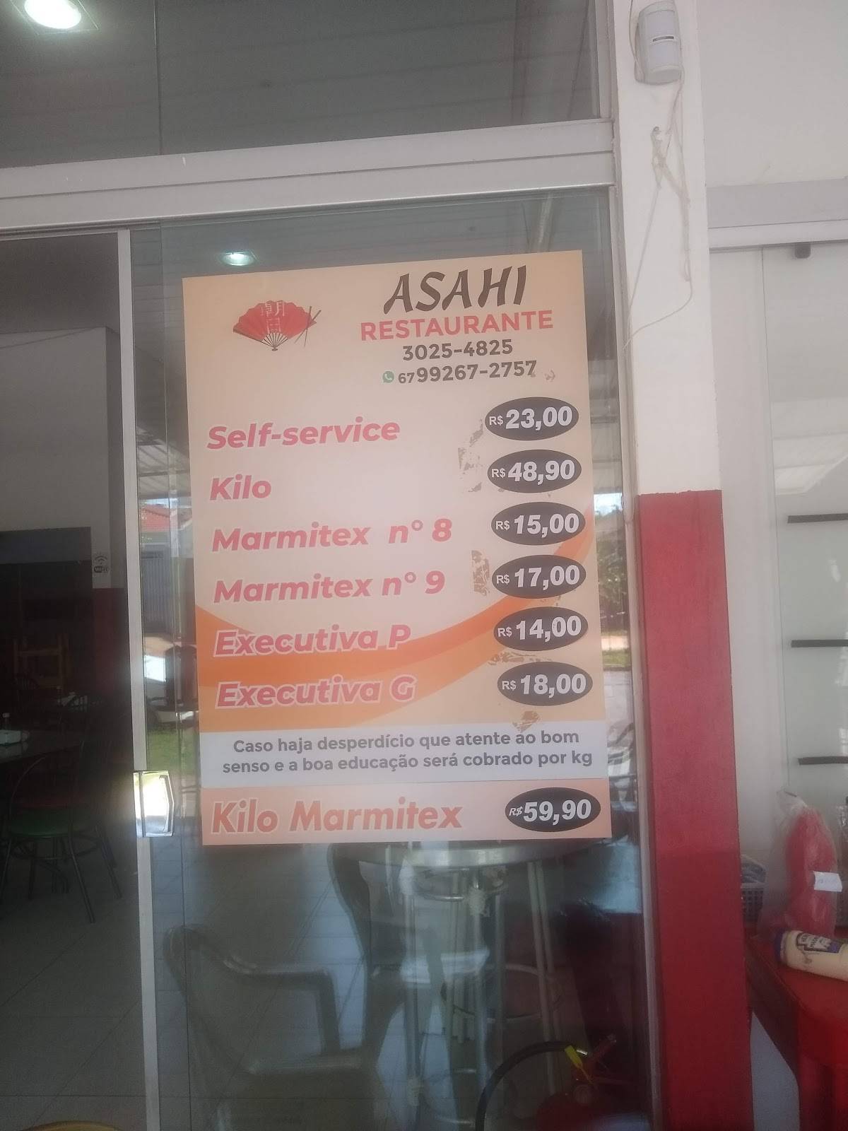 Menu em Restaurante Asahi, Campo Grande