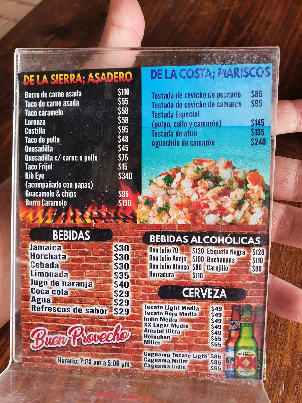 Menu at Restaurante El Mercadito San Pedro, Hermosillo