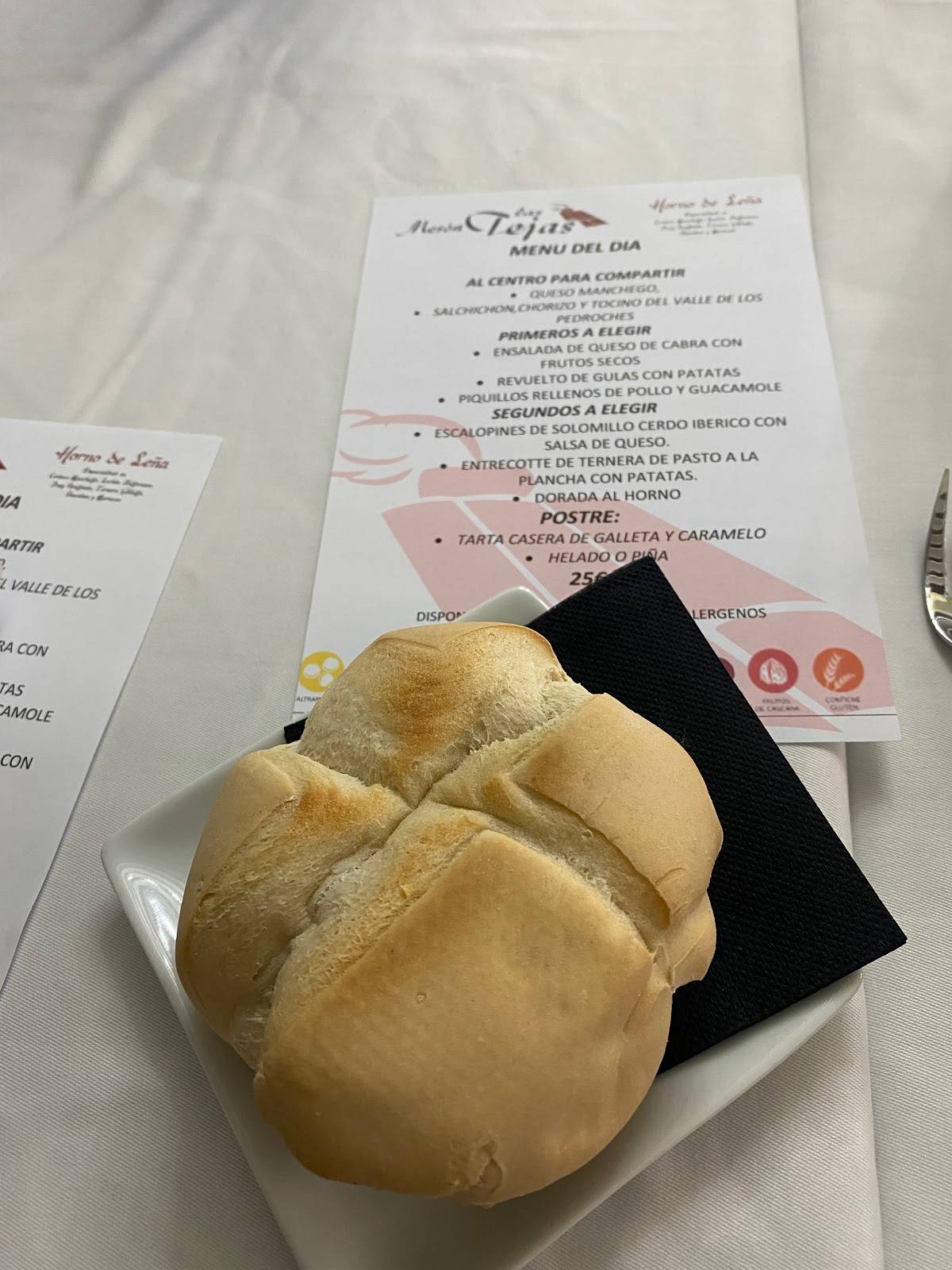Carta de Restaurante Las Tejas, Miguelturra