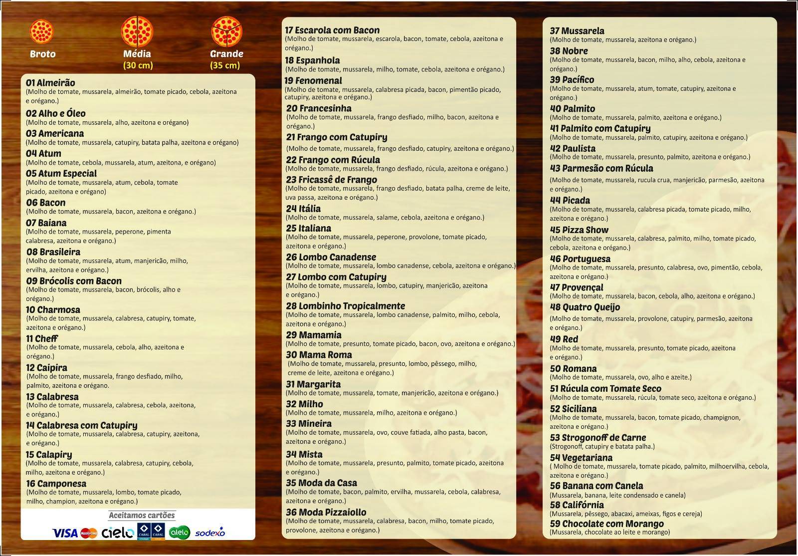 Menu em Restaurante Na Brasa, Vilhena