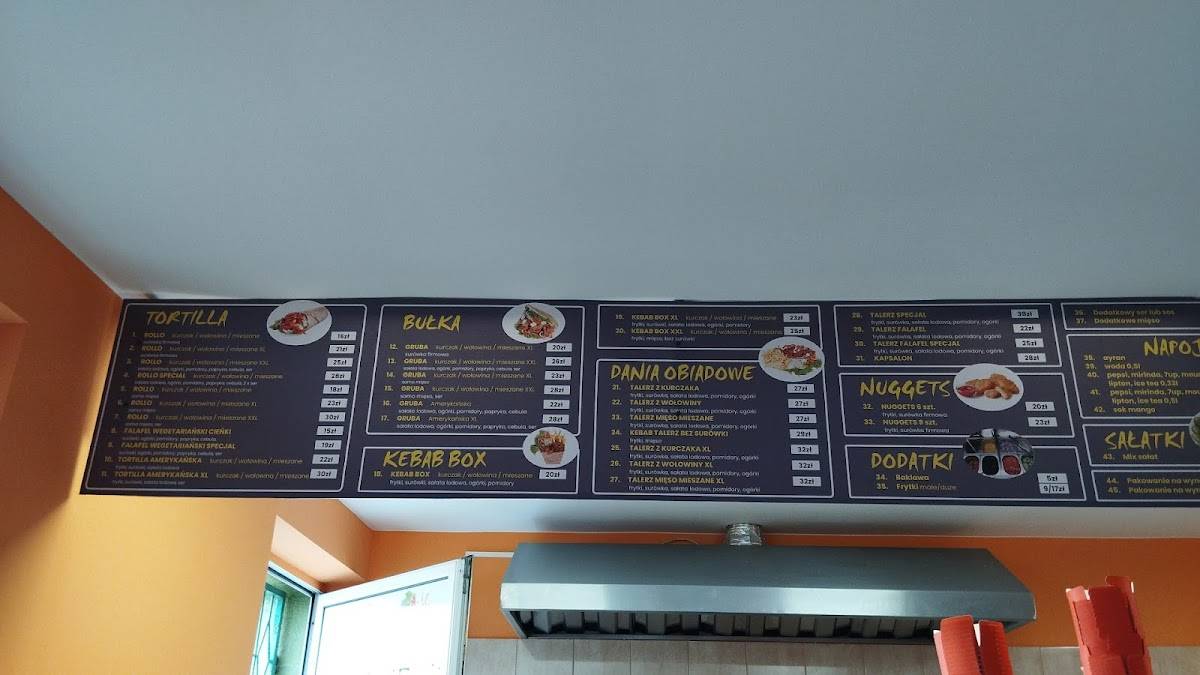 Menu at Restora kebab Rychwal restaurant, Rychwał
