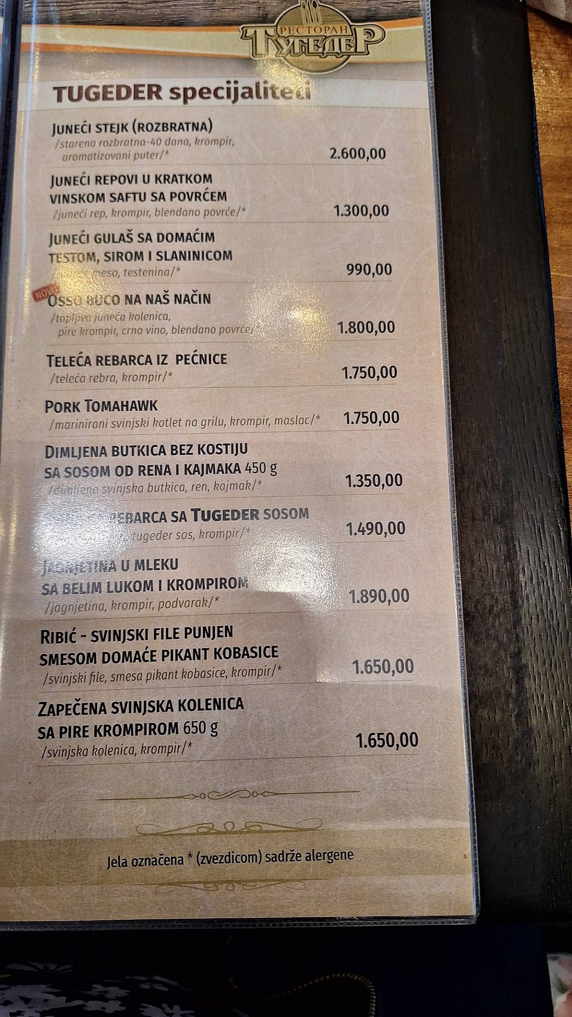 Menu at Restoran Tugeder- Kula restaurant, Kula