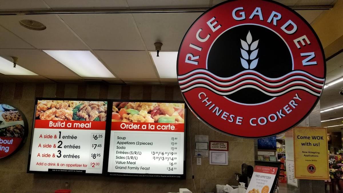 Menu at Rice Garden fast food, Salt Lake City, S 4000 W
