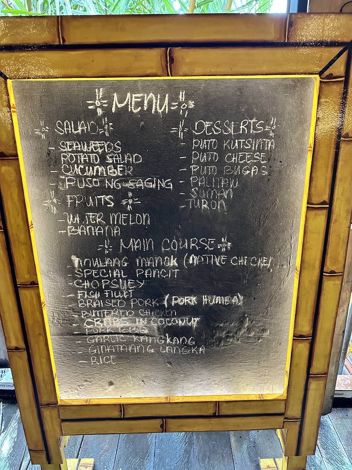 Carta del restaurante Rio Verde Floating Resto, Loay