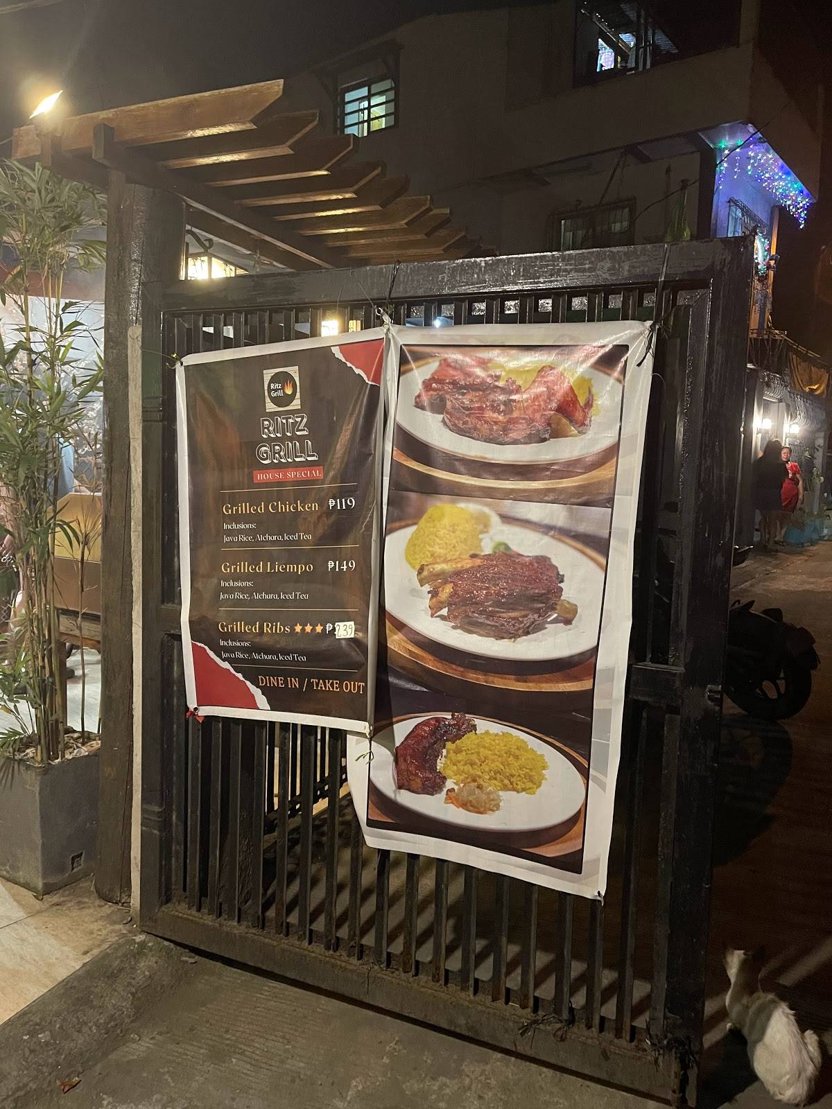 Menu at Ritz Grill restaurant, Muntinlupa