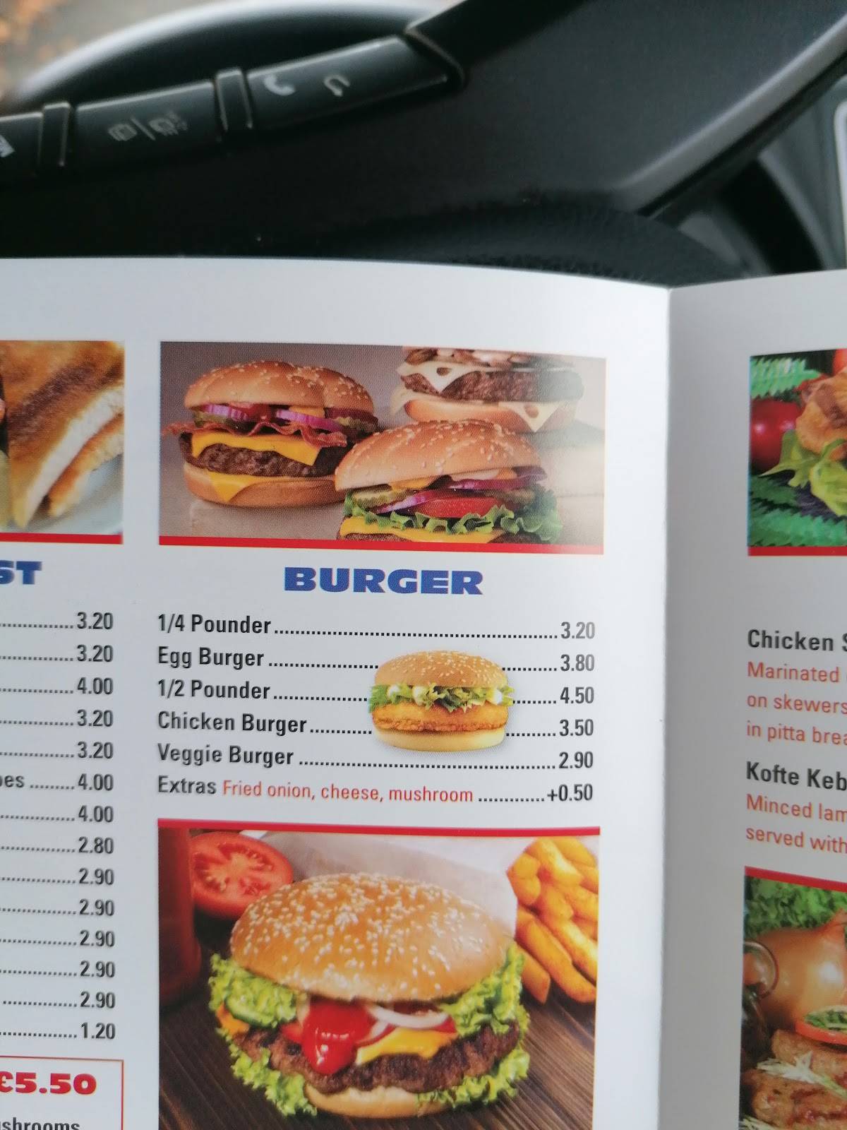 Menu at River Cafe, Enfield