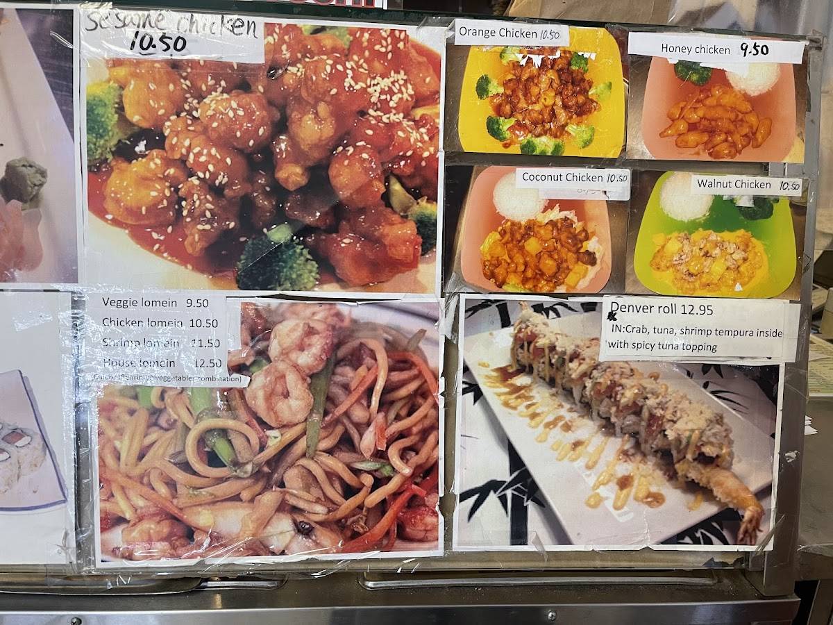Menu at River Sushi restaurant, Red Wing
