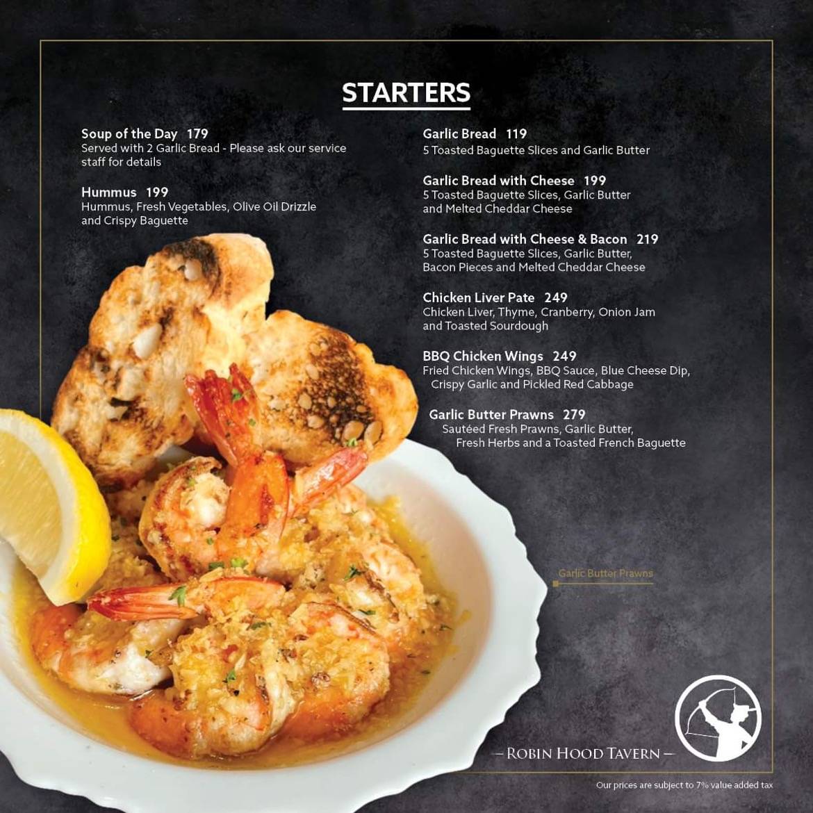 Menu at Robin Hood Tavern restaurant, Pattaya City, The Avenue Shopping ...