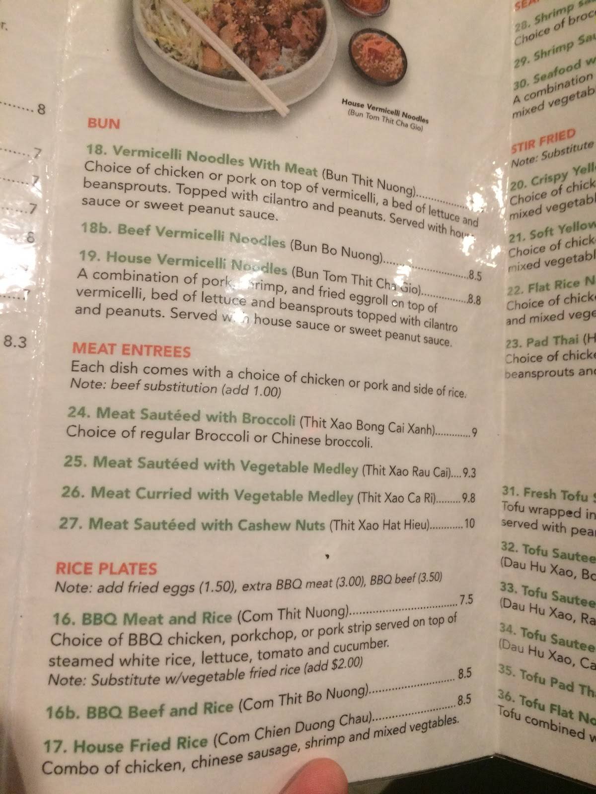 Menu at SEA Restaurant, Rochester, Mt Hope Ave