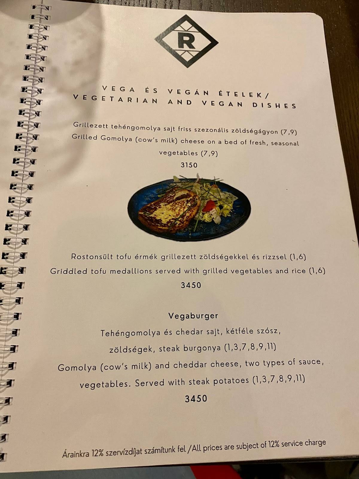 Menu at Rombusz Étterem és Rendezvénytér restaurant, Budapest, Bálna