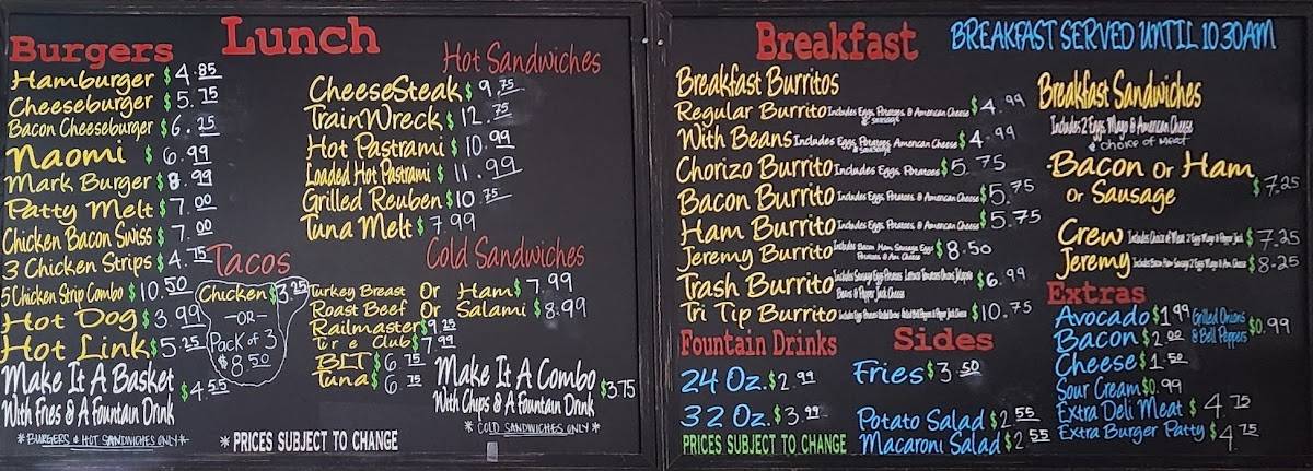 Menu at Roundhouse Deli BBQ, Roseville