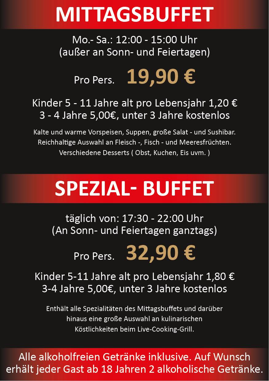 Speisekarte von Mr Wu Rostock restaurant, Rostock