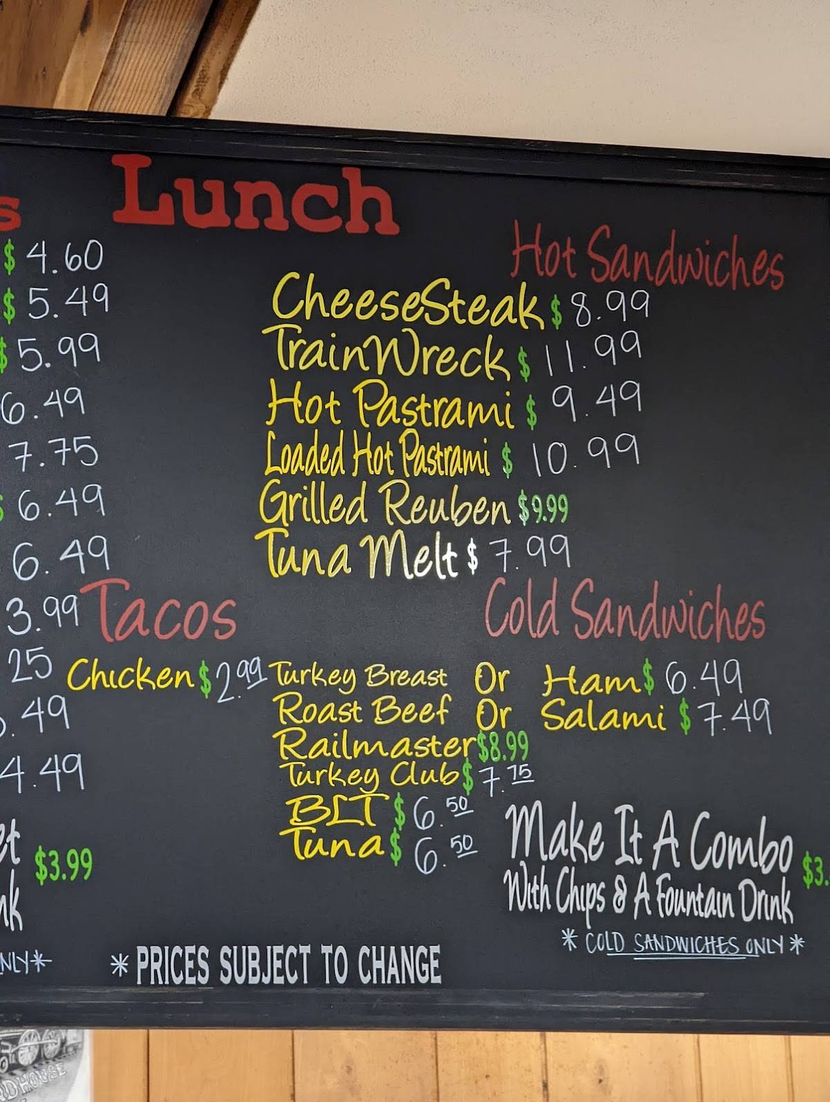 Menu at Roundhouse Deli BBQ, Roseville