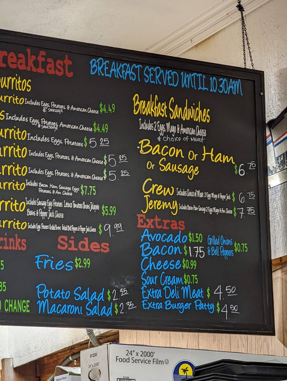 Menu at Roundhouse Deli BBQ, Roseville