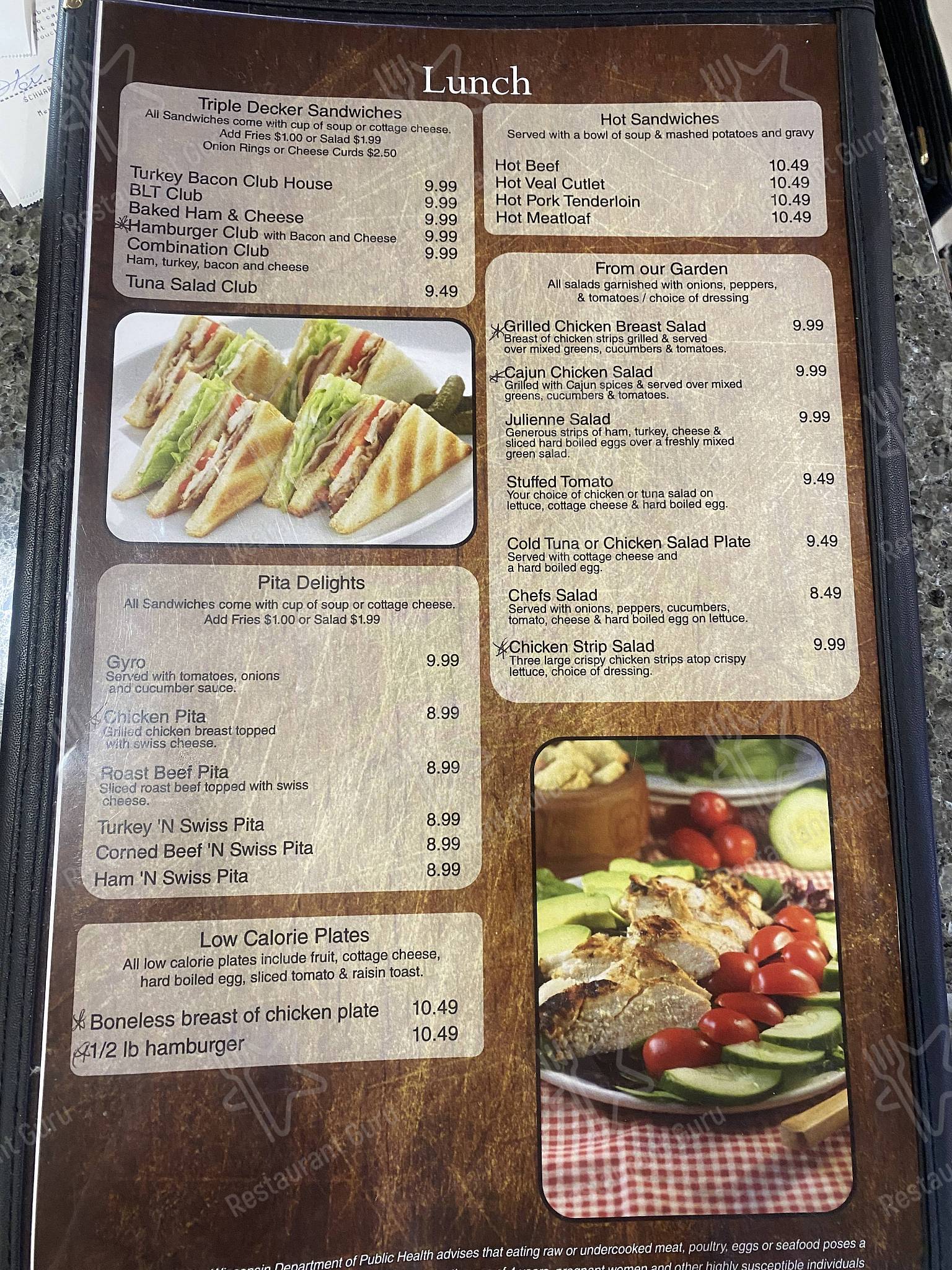 Menu at Route 19 Cafe, Waterloo