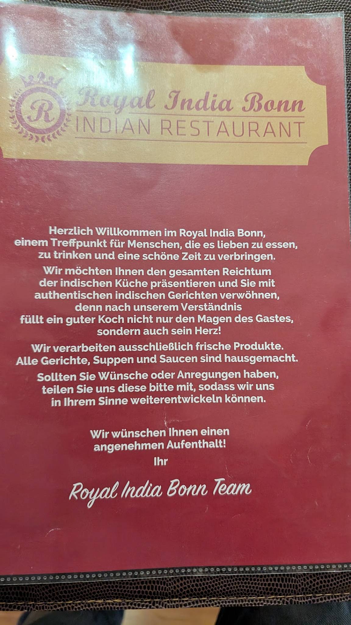 Speisekarte von Royal India Bonn Restaurant, Bonn