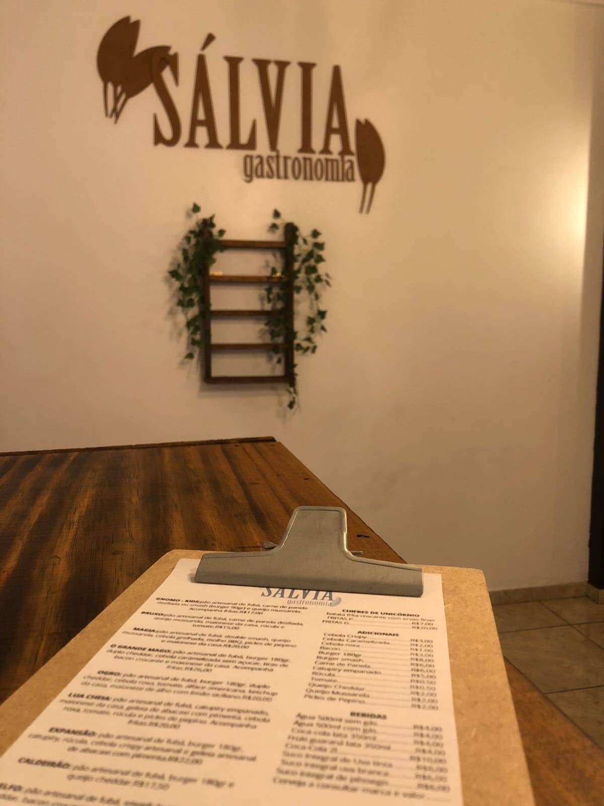 Menu em Sálvia Agridoce restaurante, Venâncio Aires