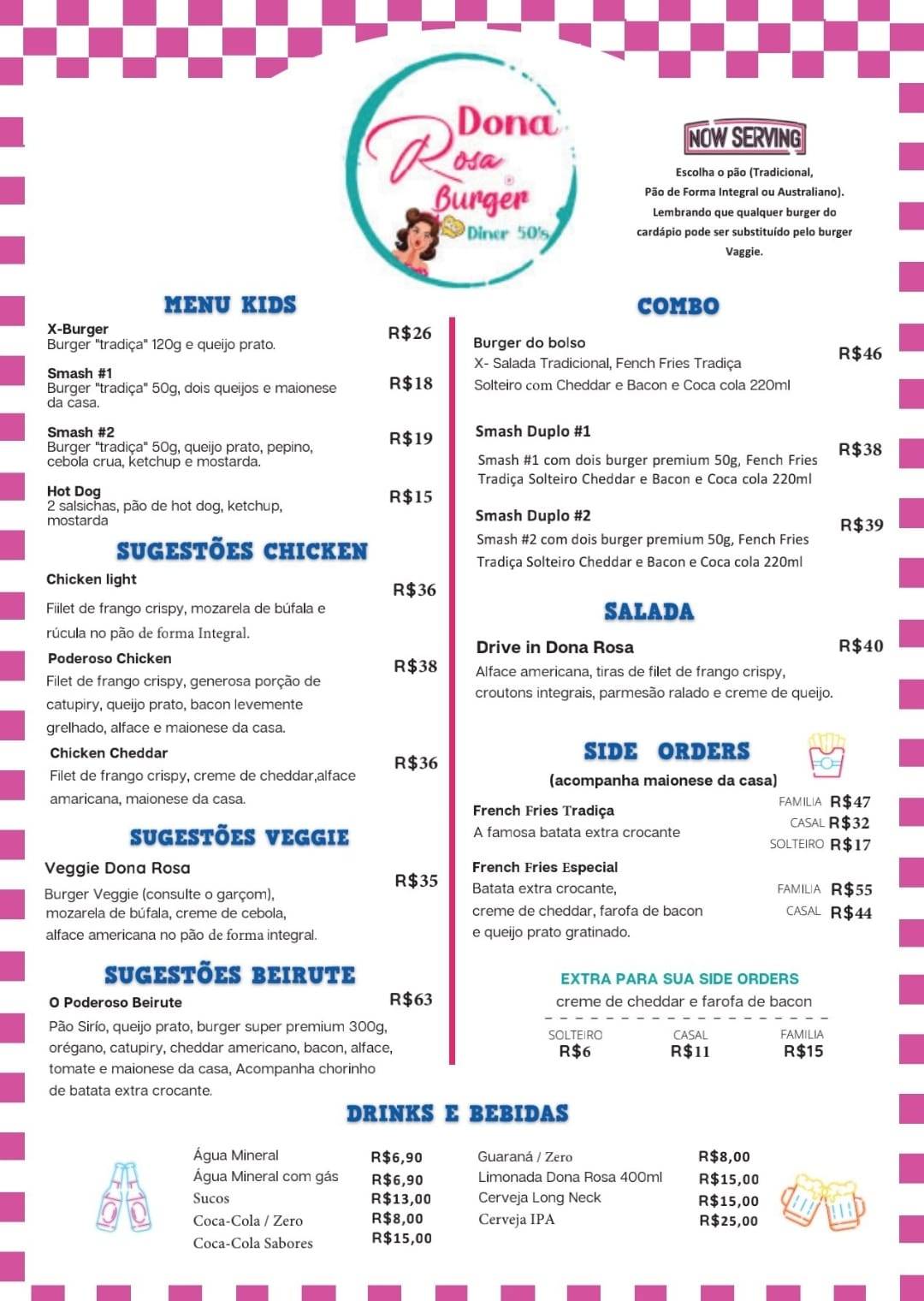 Menu em Dona Rosa Burger restaurante, São Paulo