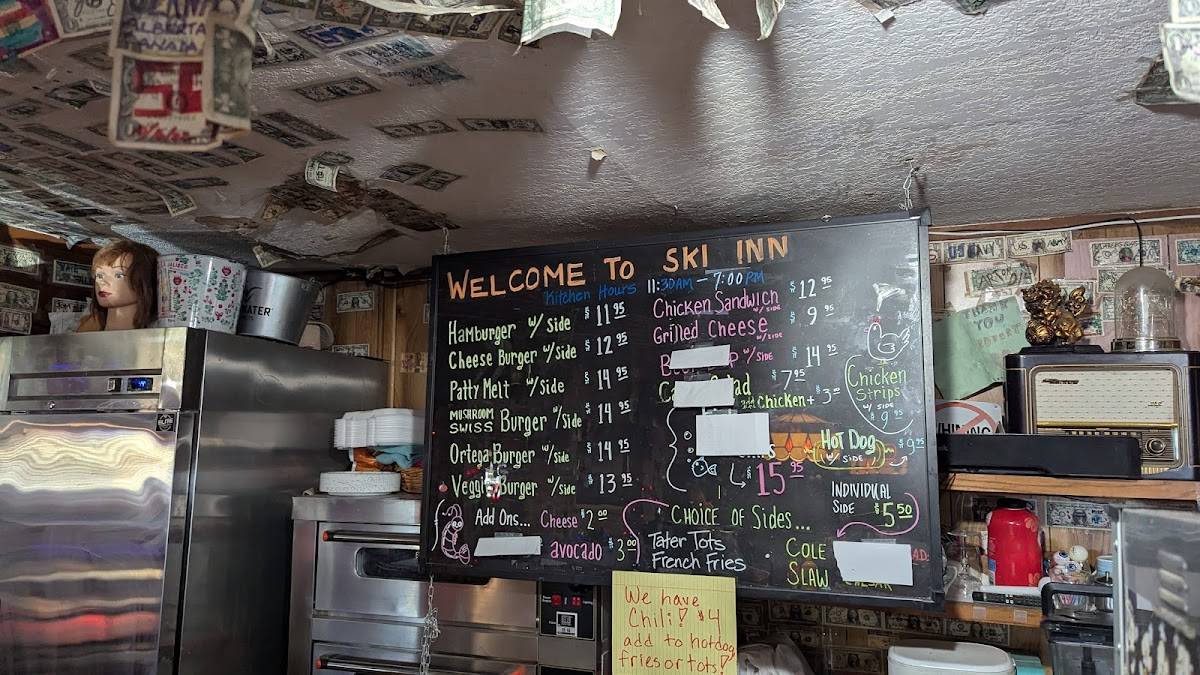 Menu at SKI INN pub & bar, Bombay Beach