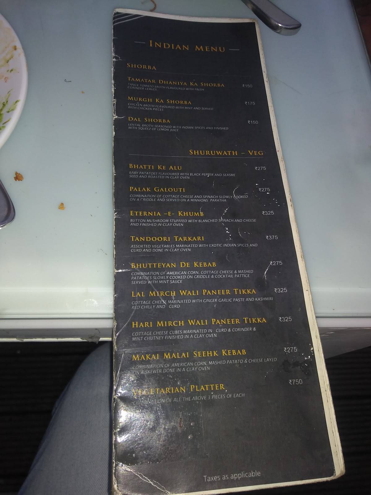 Menu at SKYE Rooftop by Eternia, Pune