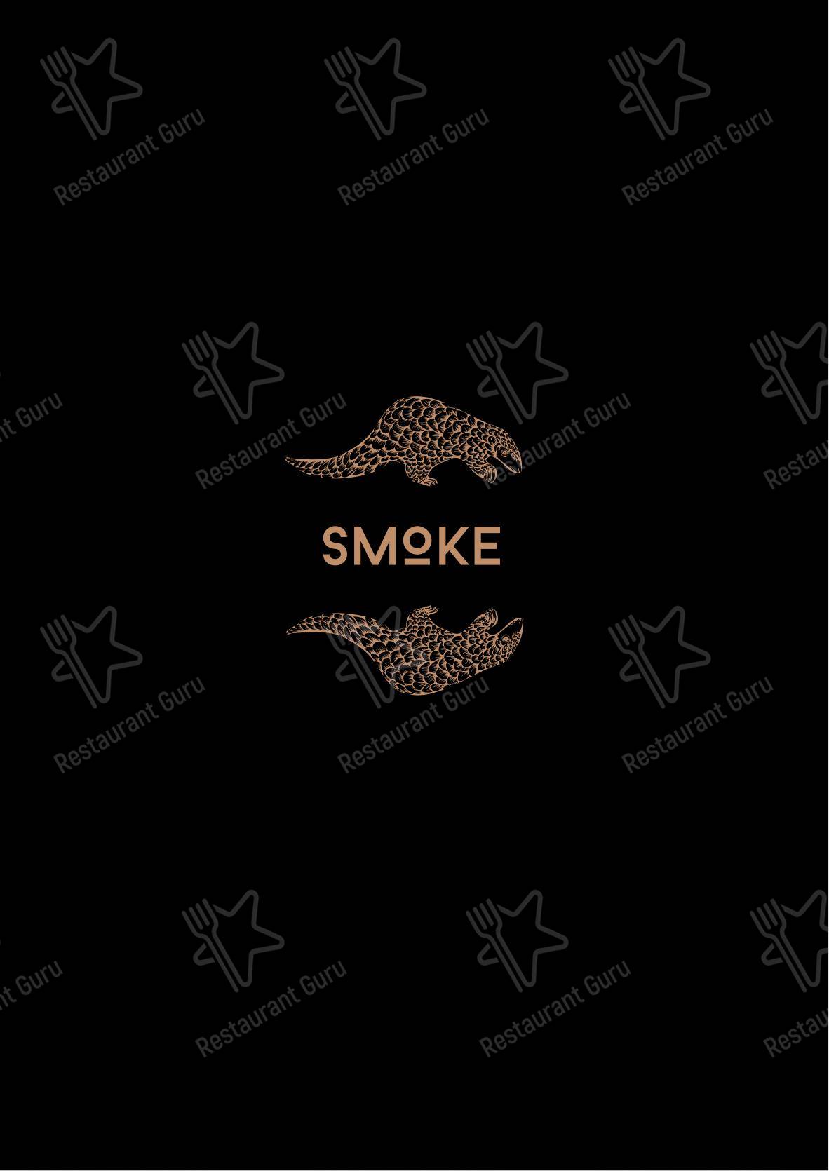 Menu at SMOKE Pretoria pub & bar, Pretoria