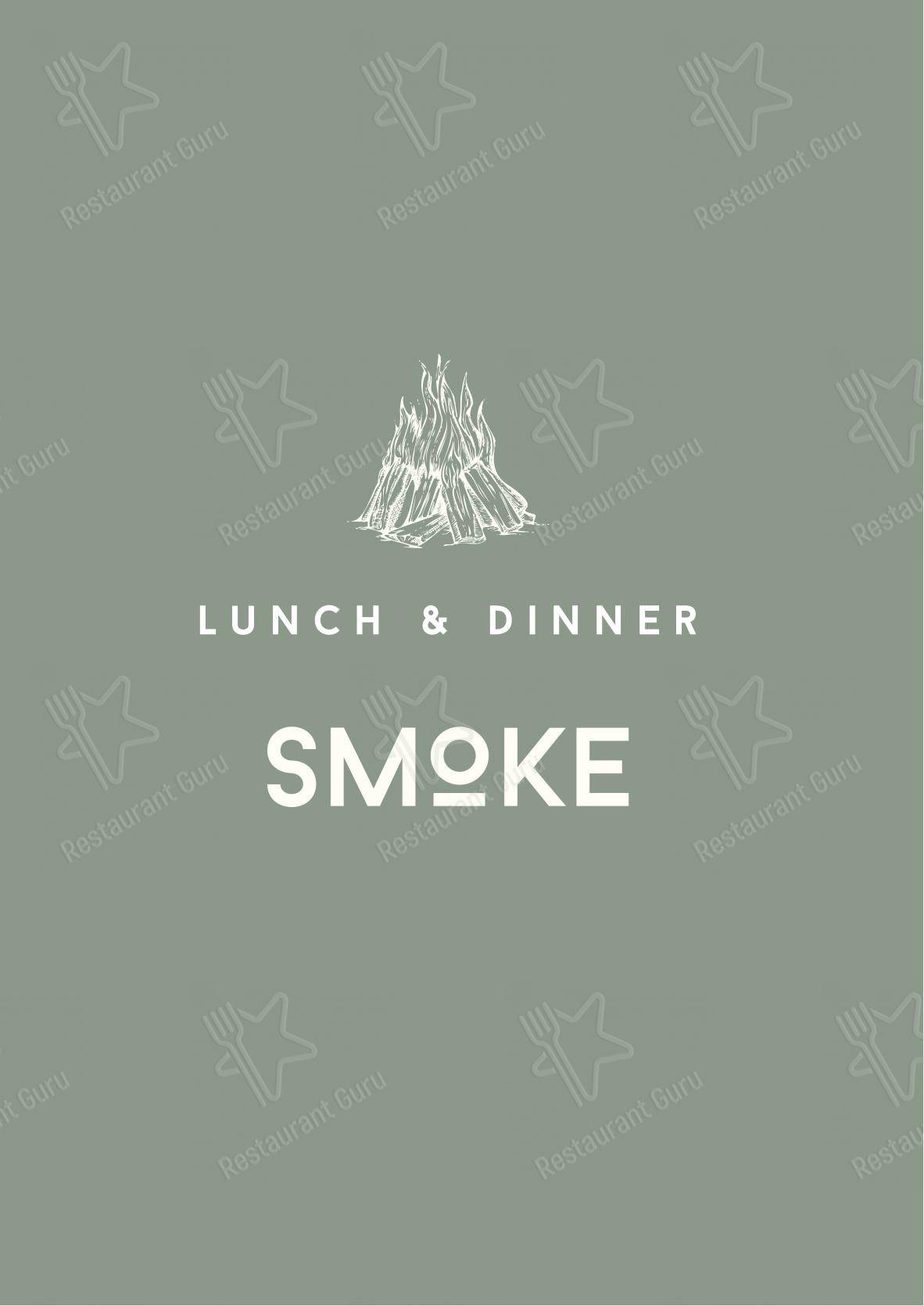 Menu at SMOKE Pretoria pub & bar, Pretoria