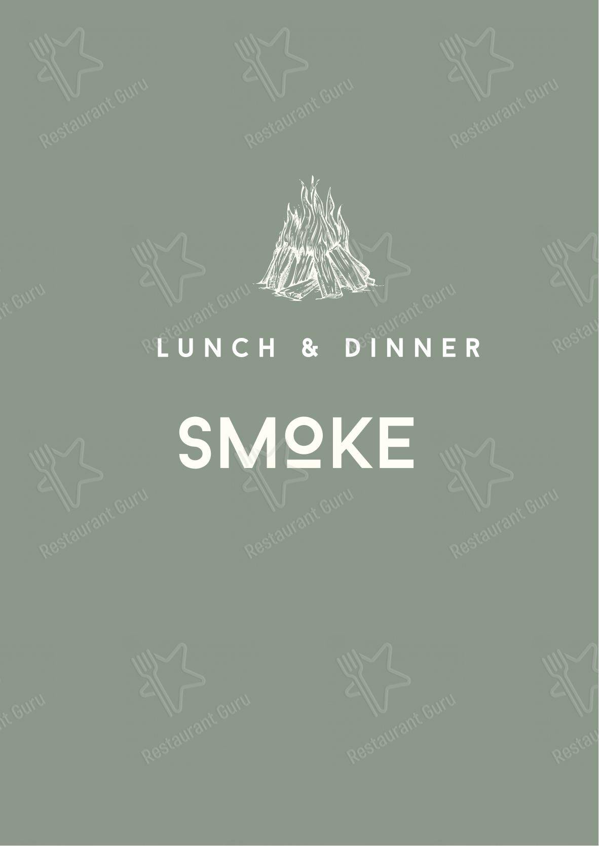 Menu at SMOKE Pretoria pub & bar, Pretoria
