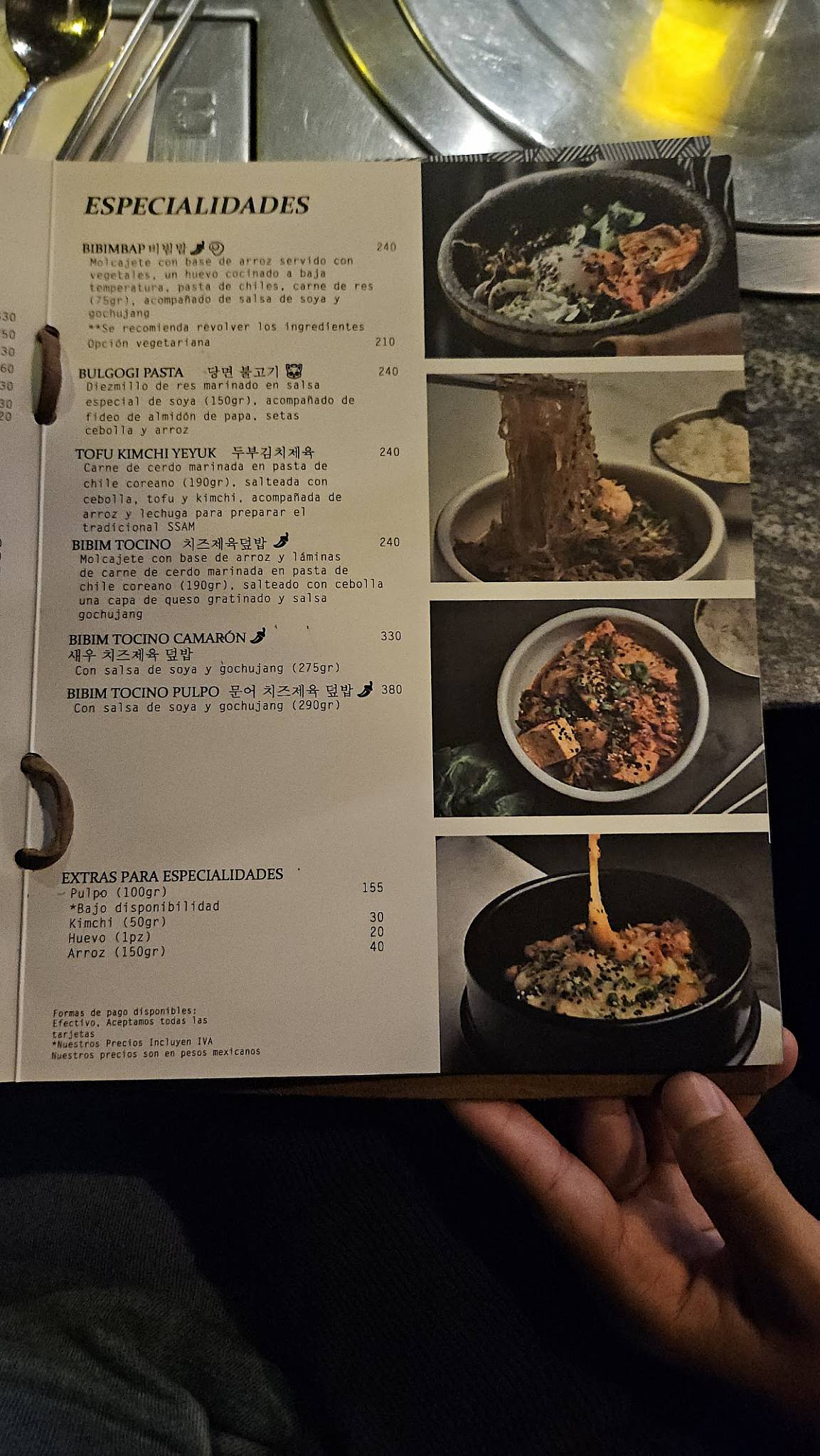 Carta del restaurante SSAM Morelos, Guadalajara