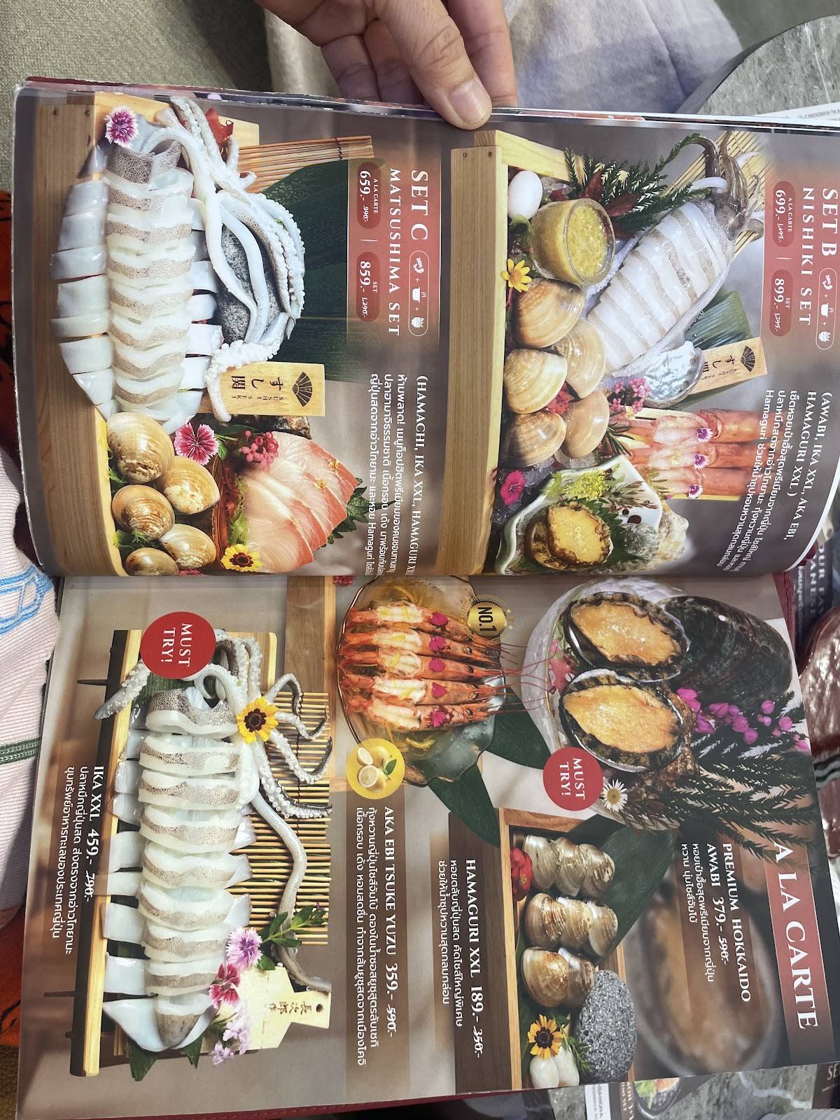 Menu at SUSHI SEKI (The Mall Bangkapi) restaurant, Thailand